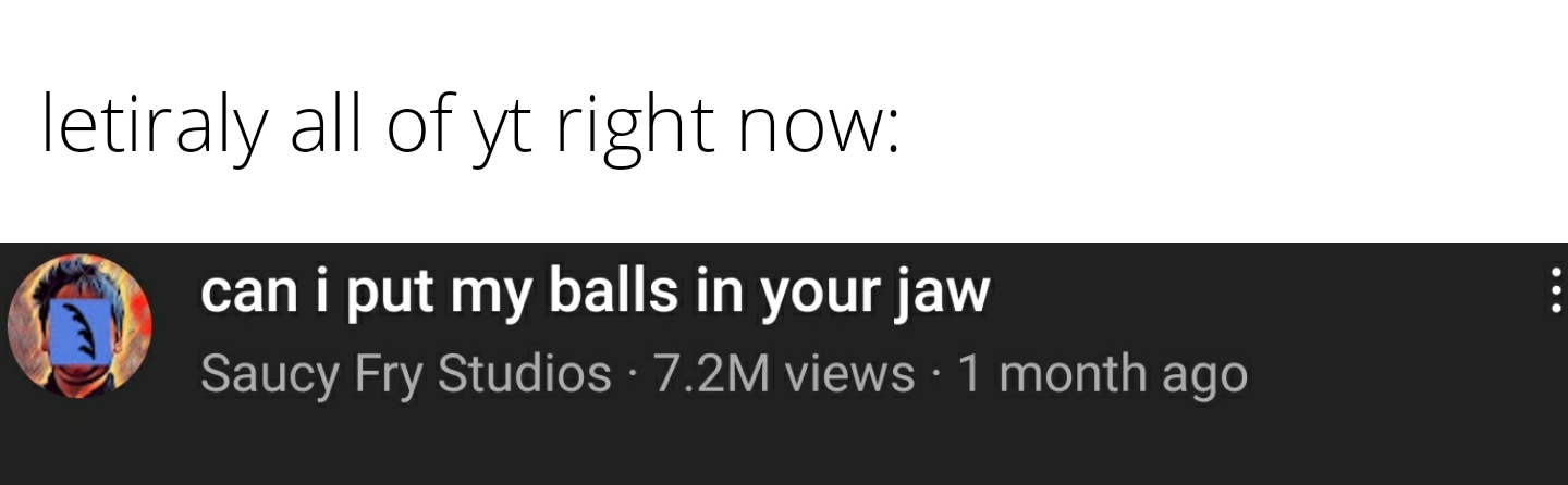 Whats up with this trend that suddenly popped up in yt? | Scrolller