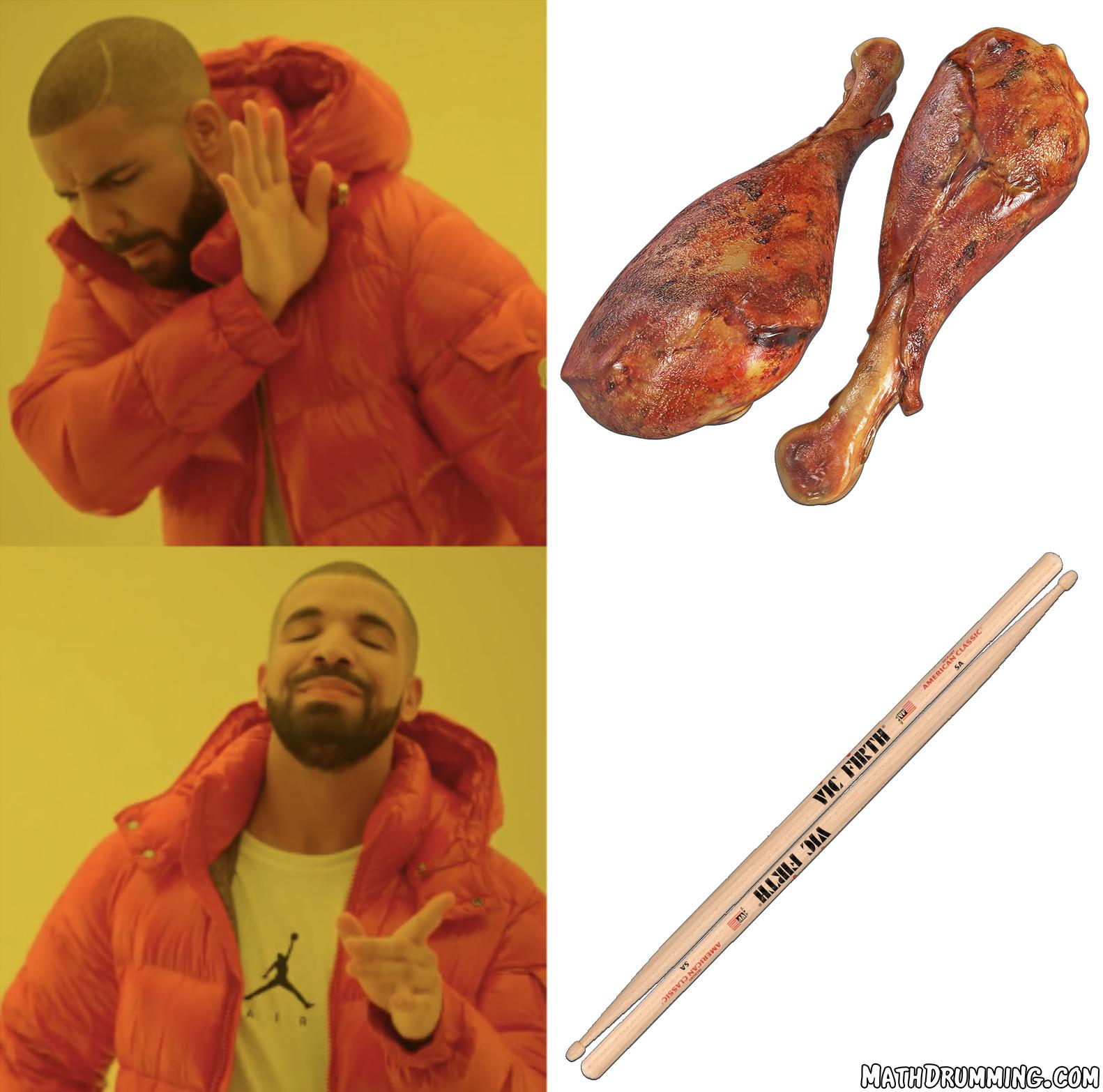 Which drumsticks do you prefer? 🦃 | Scrolller