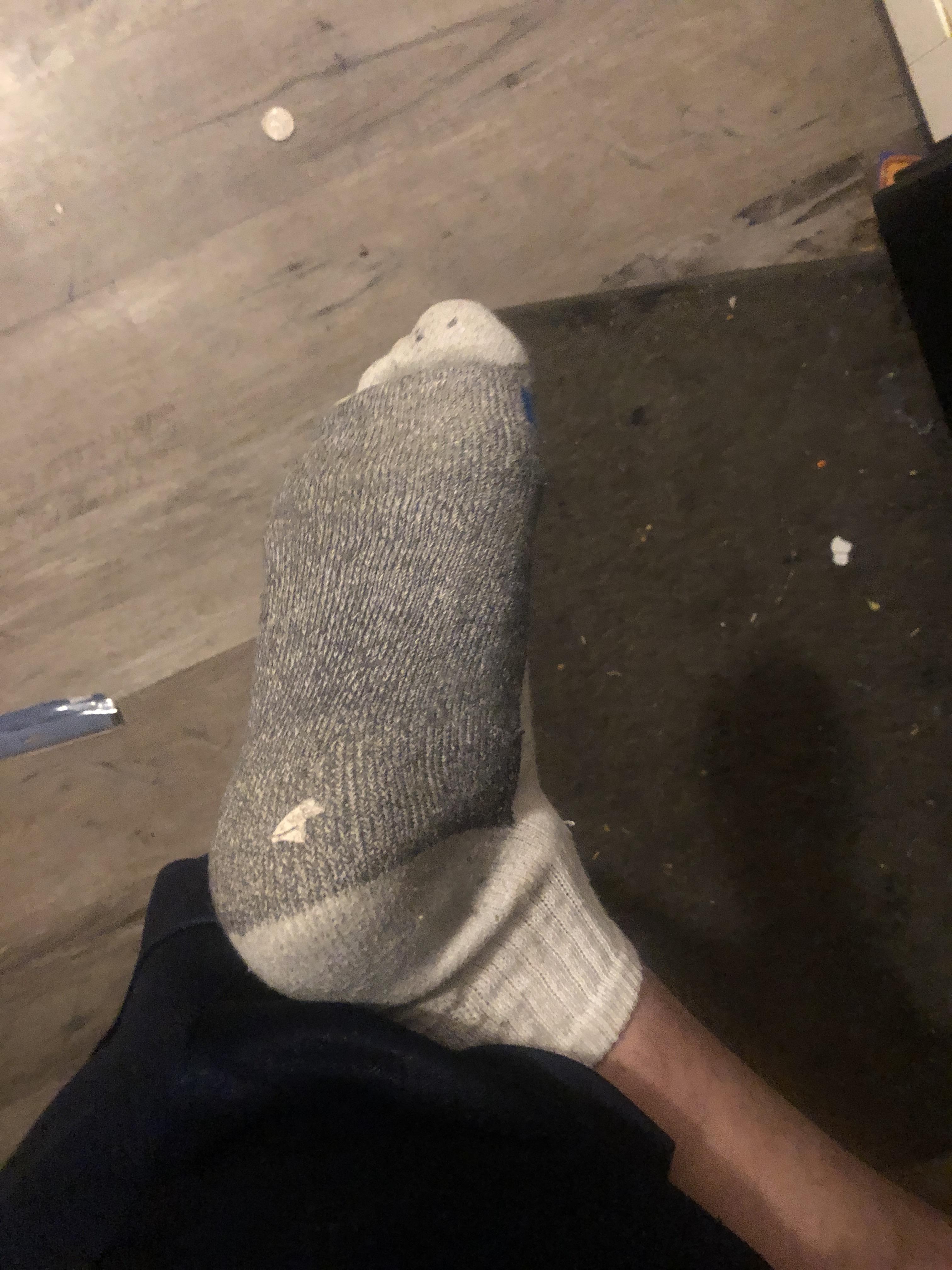 Which one of you foot slaves will smell my sweaty socks? | Scrolller