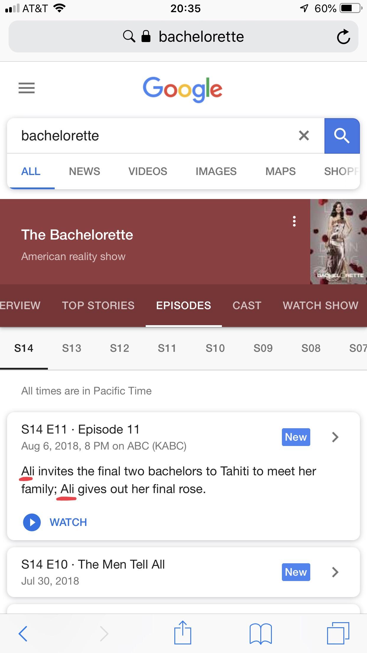Who’s Ali...is the Bachelorette a time traveler? | Scrolller