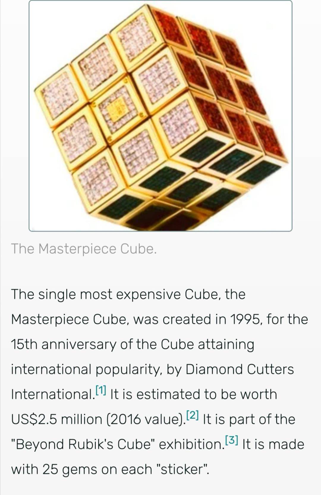 Who would love to have "the most expensive cube" in their collection? | Scrolller