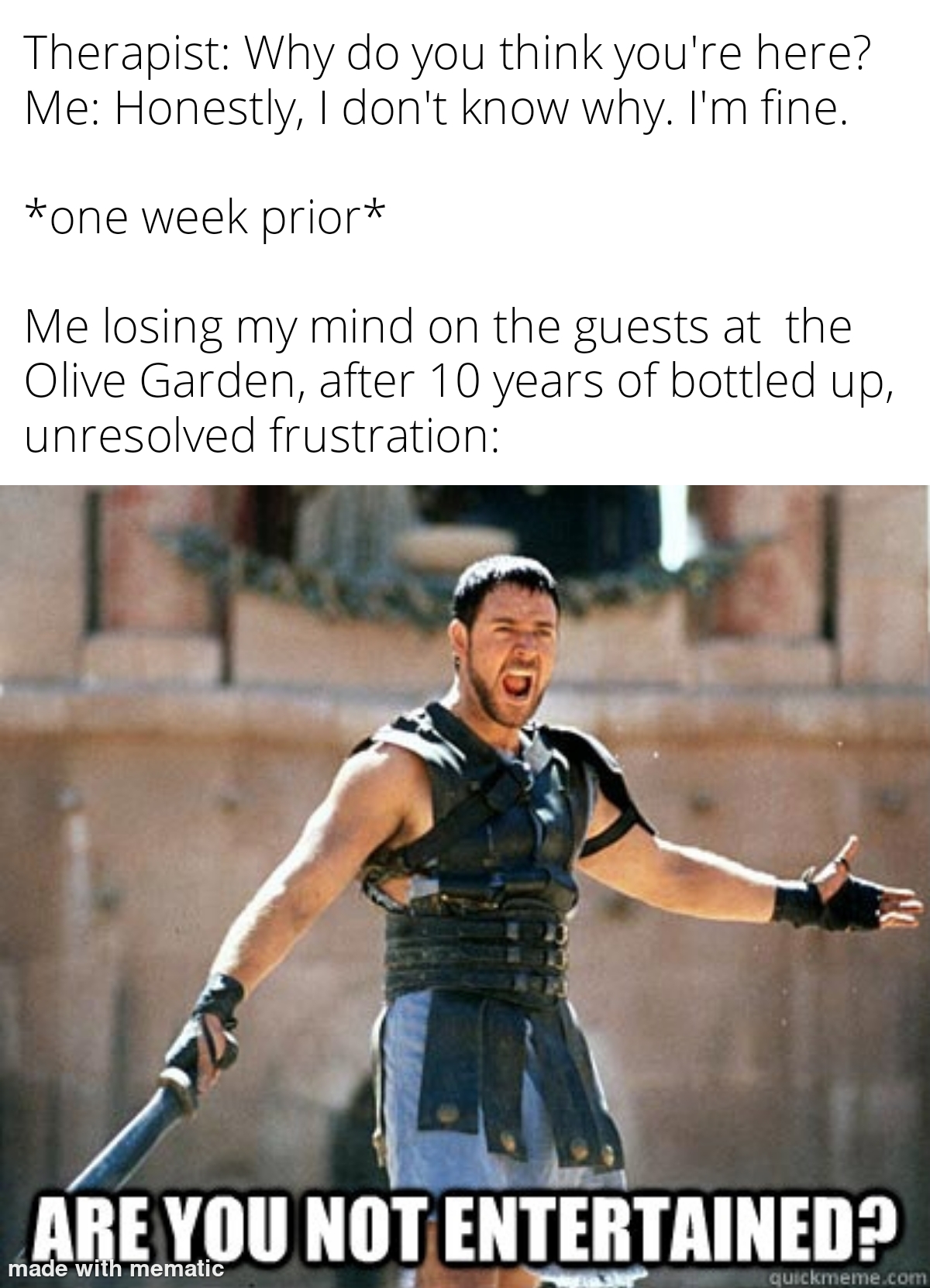 Why do I need therapy, when I can just tell myself, it really do be like that sometimes. | Scrolller