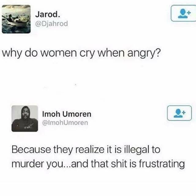 Why do women cry when angry? | Scrolller