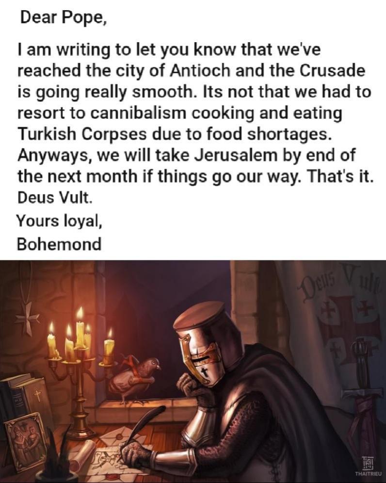 Why let a minor case of Cannibalism in the way of a good crusade? | Scrolller