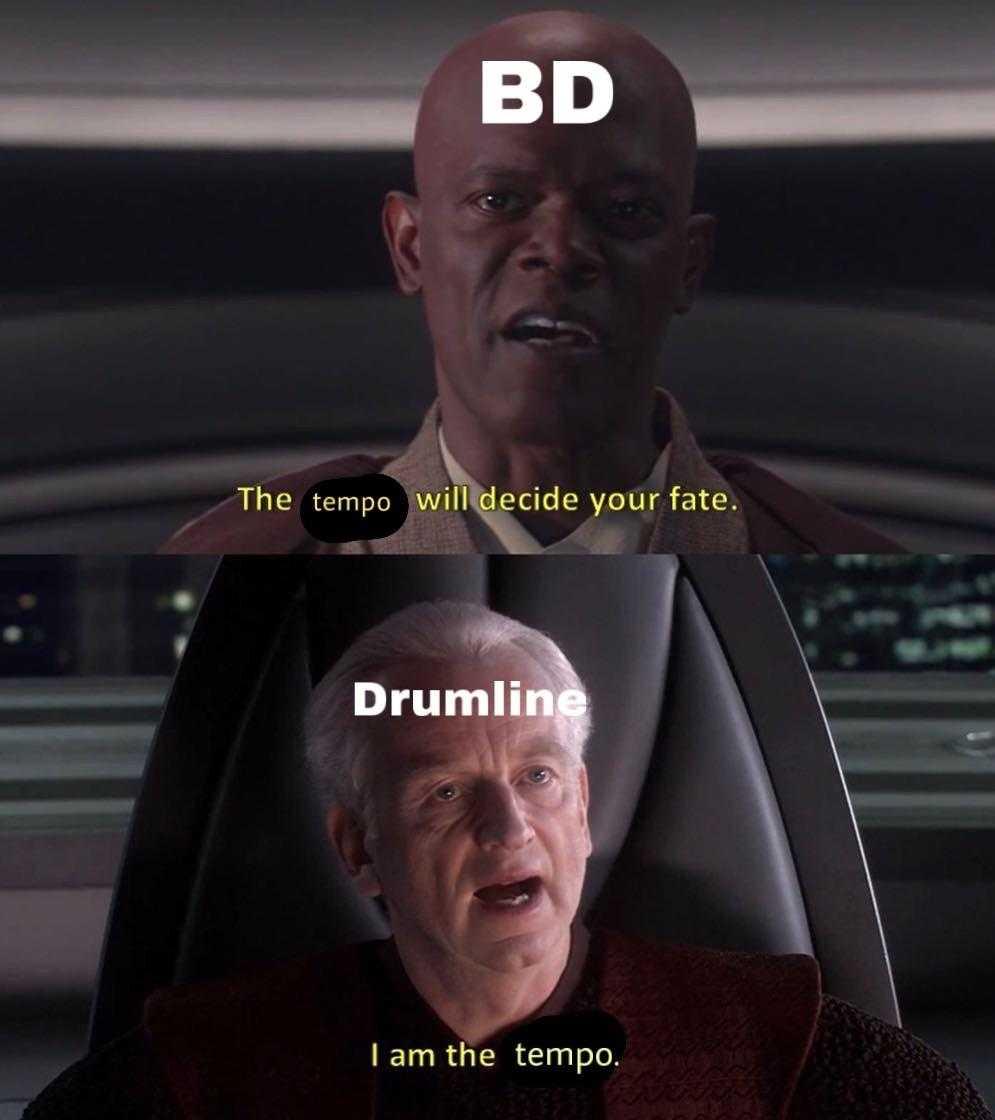 Why look at a drum major when you could listen for the tippity taps. | Scrolller