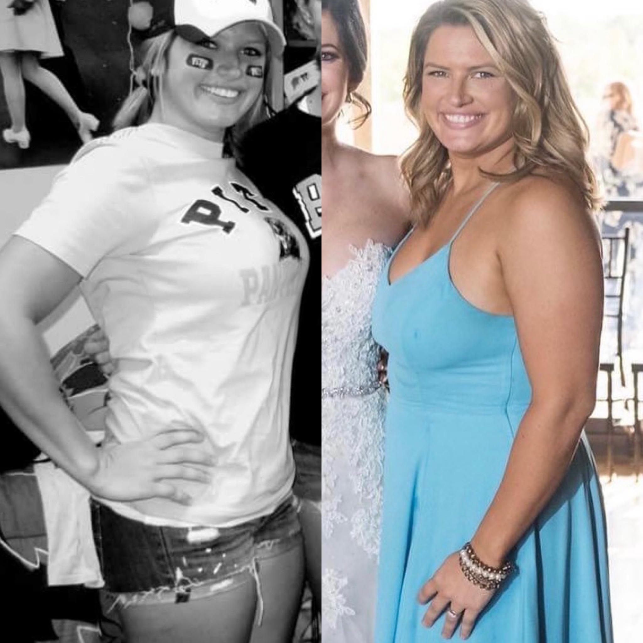 Wife in college and ten years later after two kids. Still likes showing off her big tits😈 ...