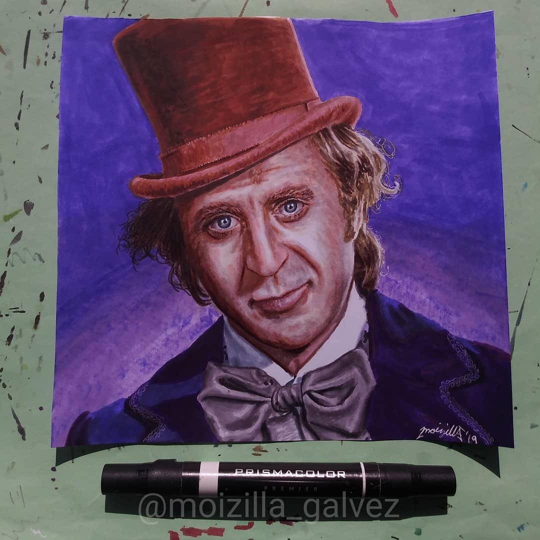 Willy wonka marker drawing | Scrolller