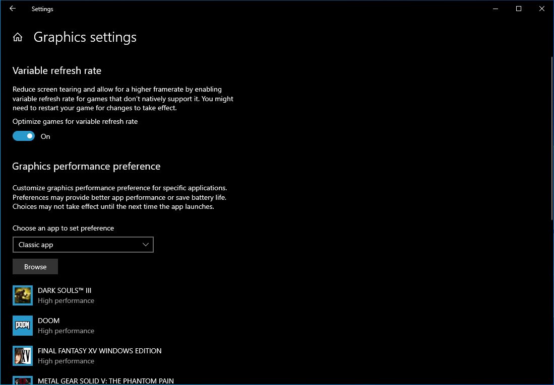 Windows 10 1903 now has a variable refresh rate option | Scrolller