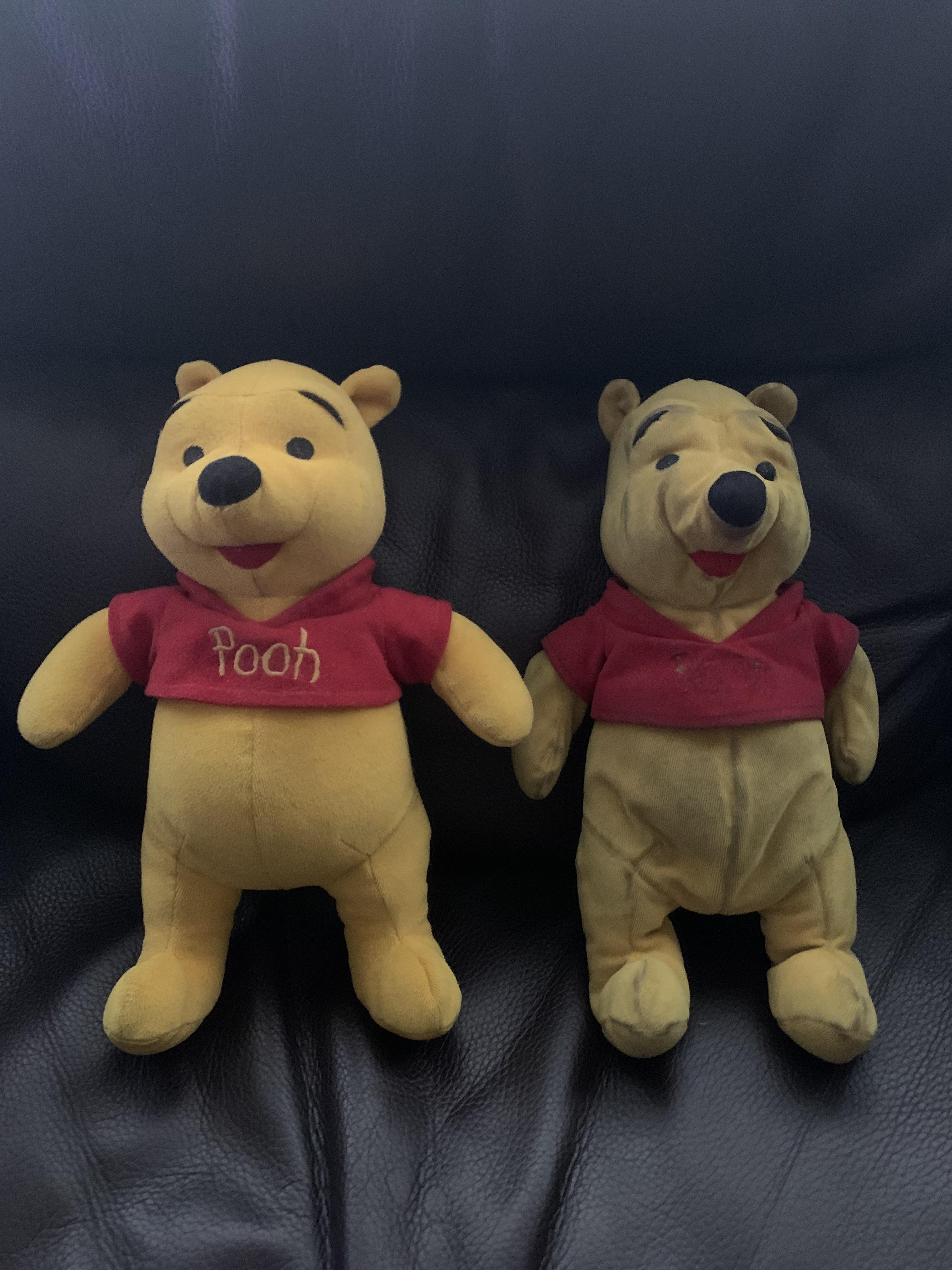 Winnie the Pooh bear, both 20 years old, both the same model, my favourite toy and the other as ...