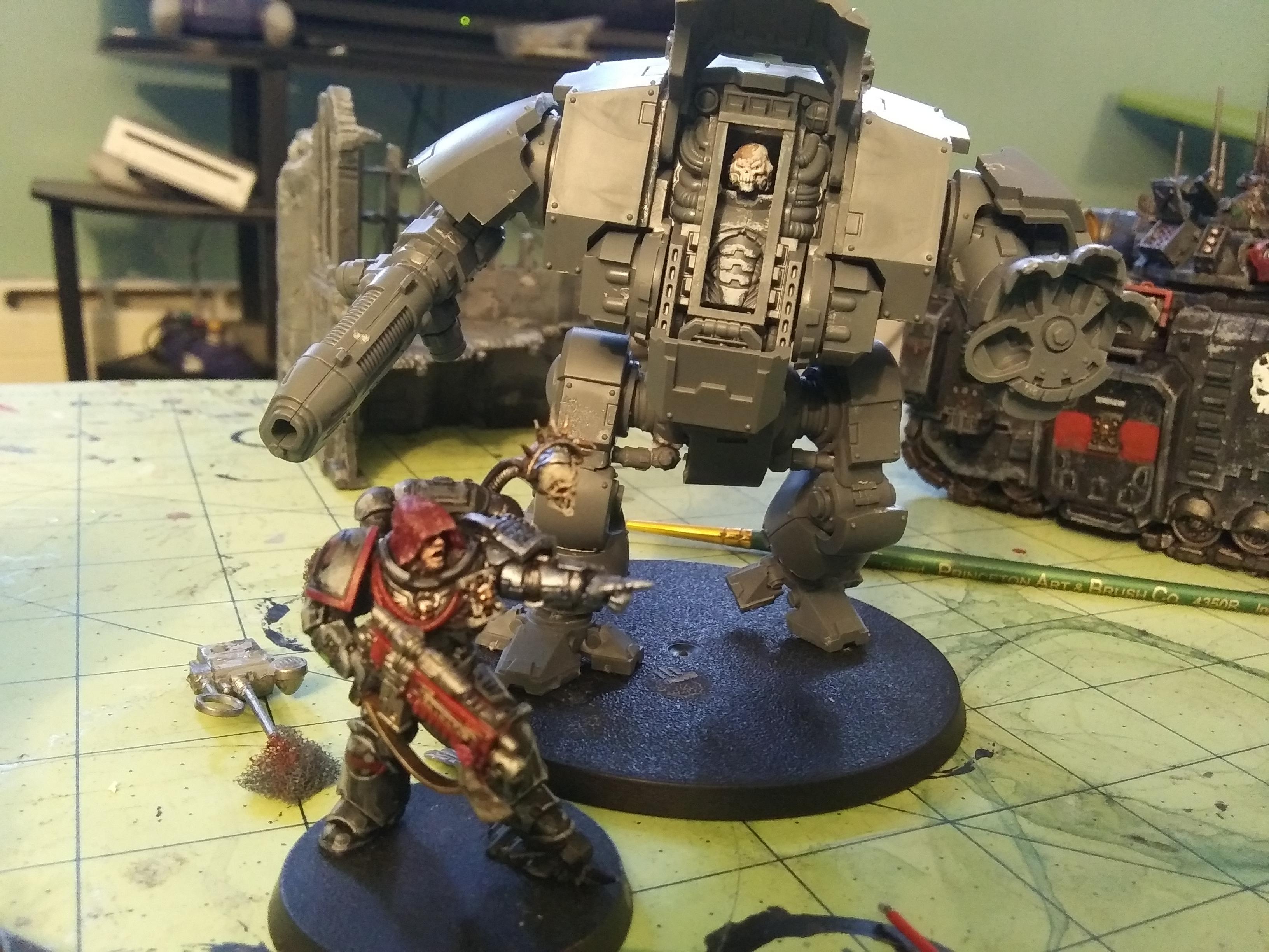 WiP Blackshield Dreadnought (Shhhh, don't tell anyone but he's Sons of Malice). Trying to make ...