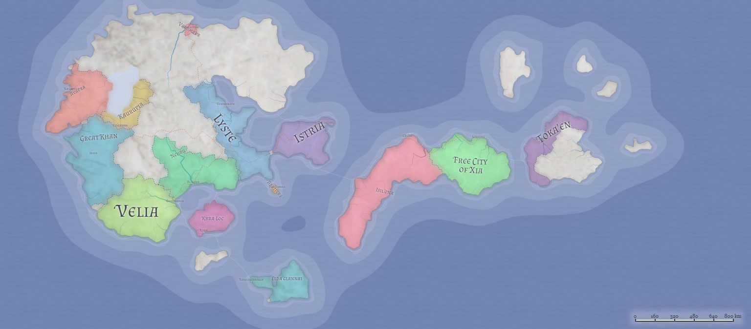 WIP Map for my Fantasy Setting! | Scrolller