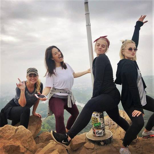 With her Mom and friends on a hike | Scrolller