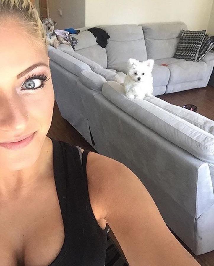 With one of her dogs | Scrolller