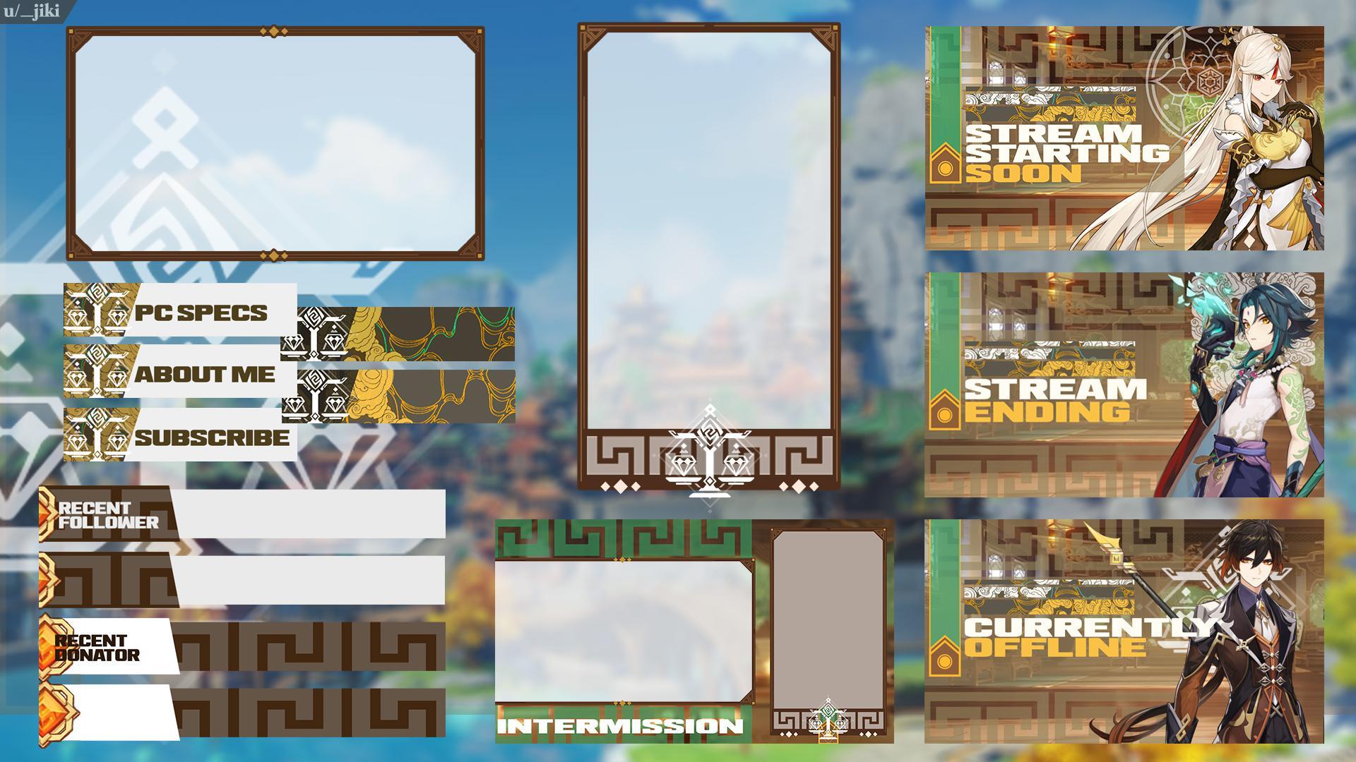 With the recent Zhongli releases, here's the revision of the Liyue-themed stream design! | Scrolller