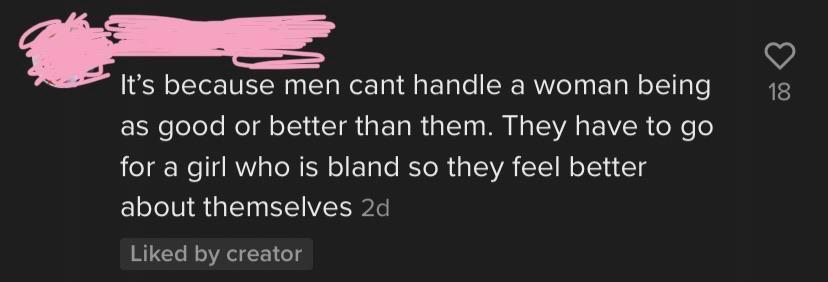 Women that say things like this are basically the same as guys that say ...