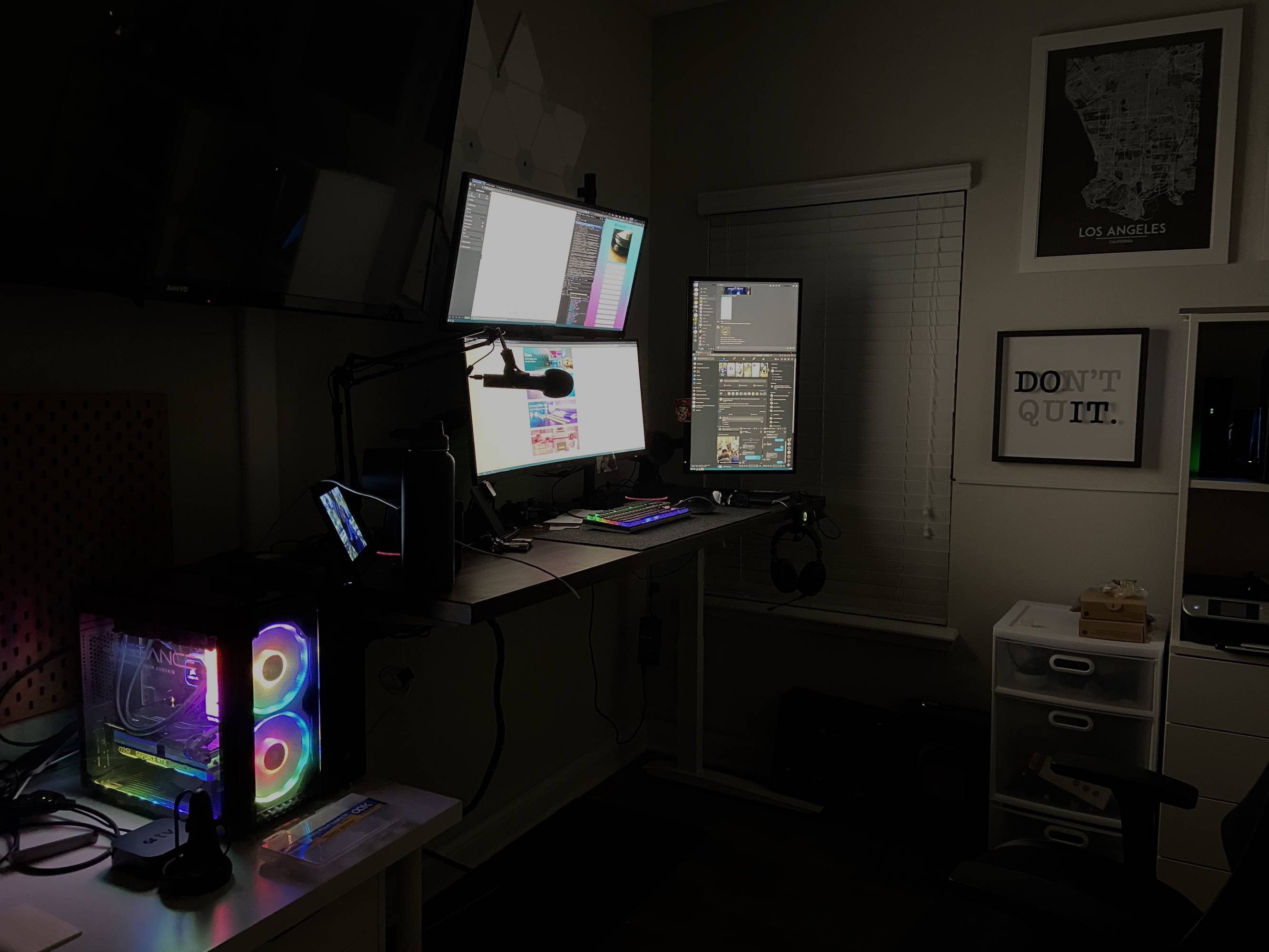 Work in progress. My sit/stand coding space. | Scrolller