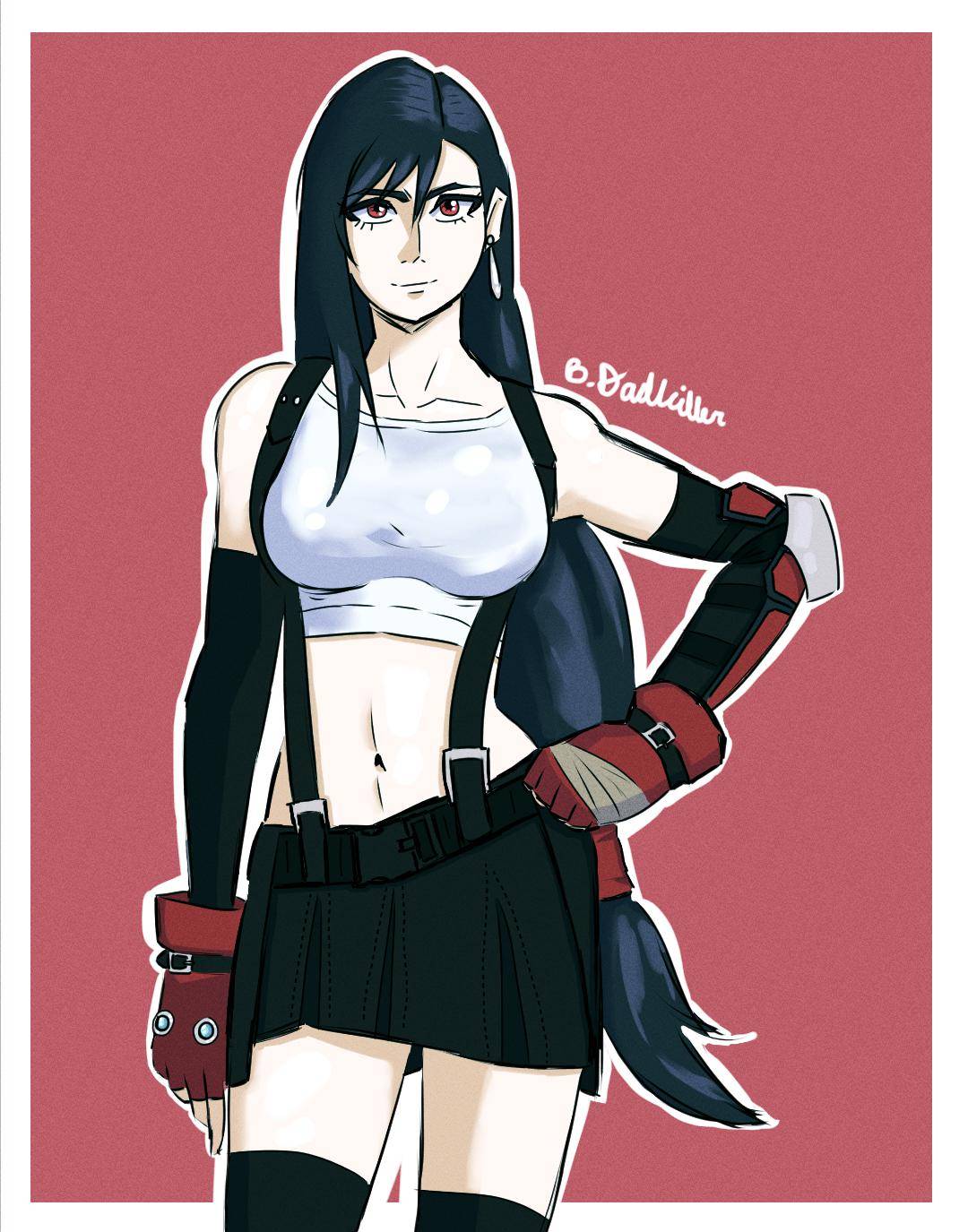 Worked off her render in Dissidia NT to draw her wearing an amalgamation between her old outfit ...