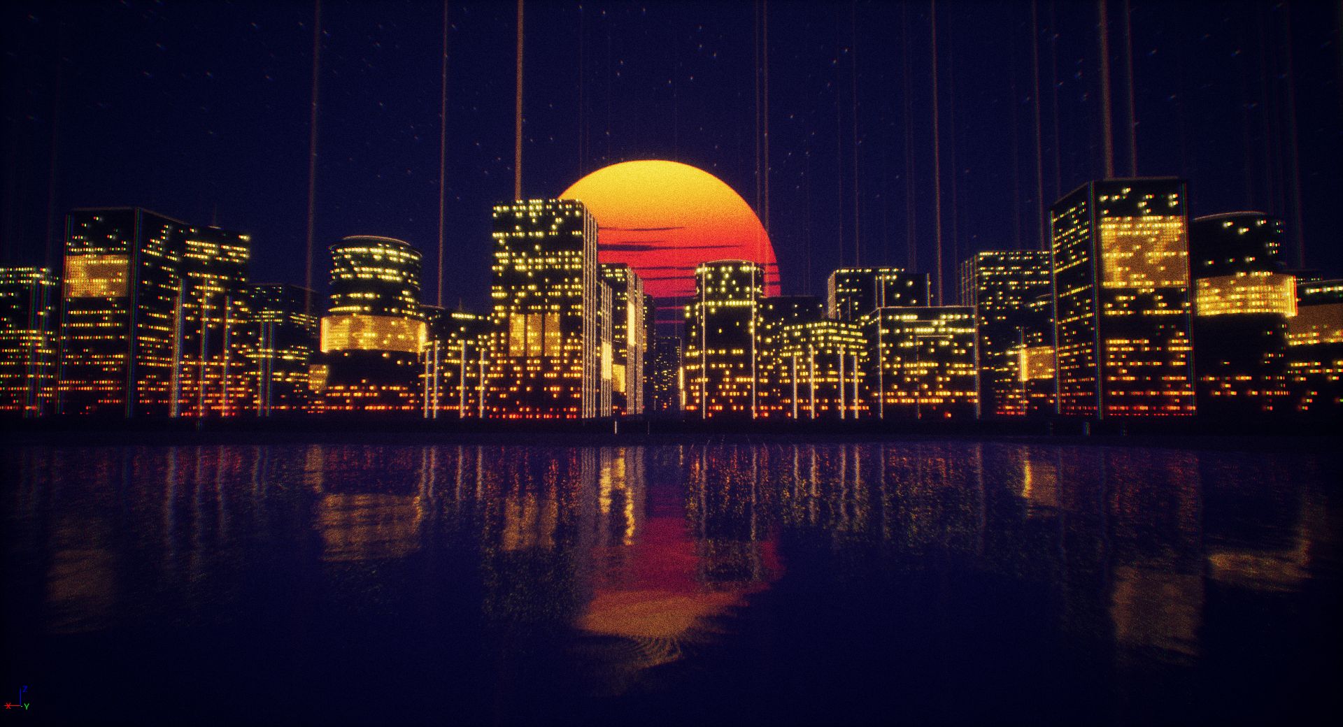 Working on an outrun video game! Mind giving feedbacks on aesthetic? | Scrolller