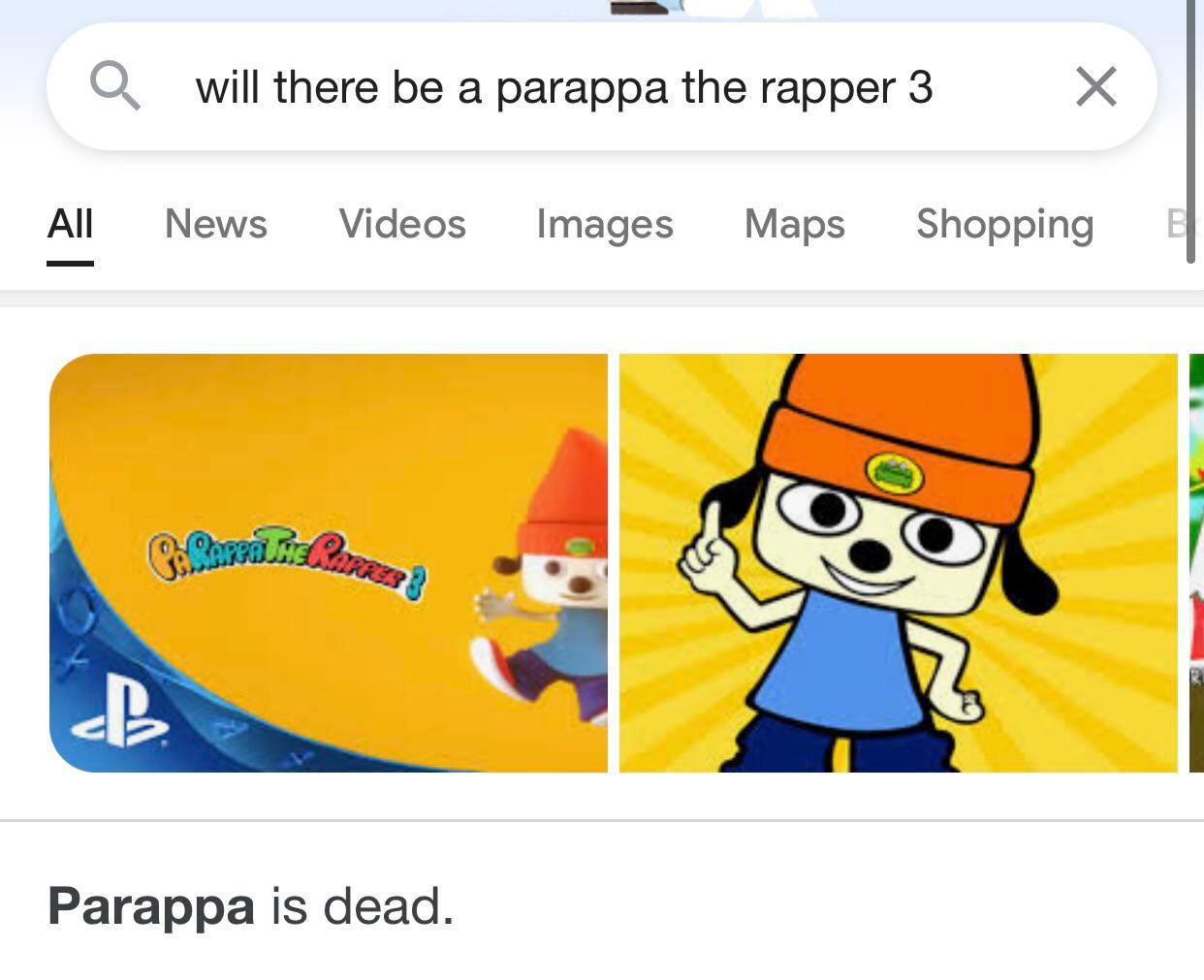 Wow ok parappa is dead | Scrolller