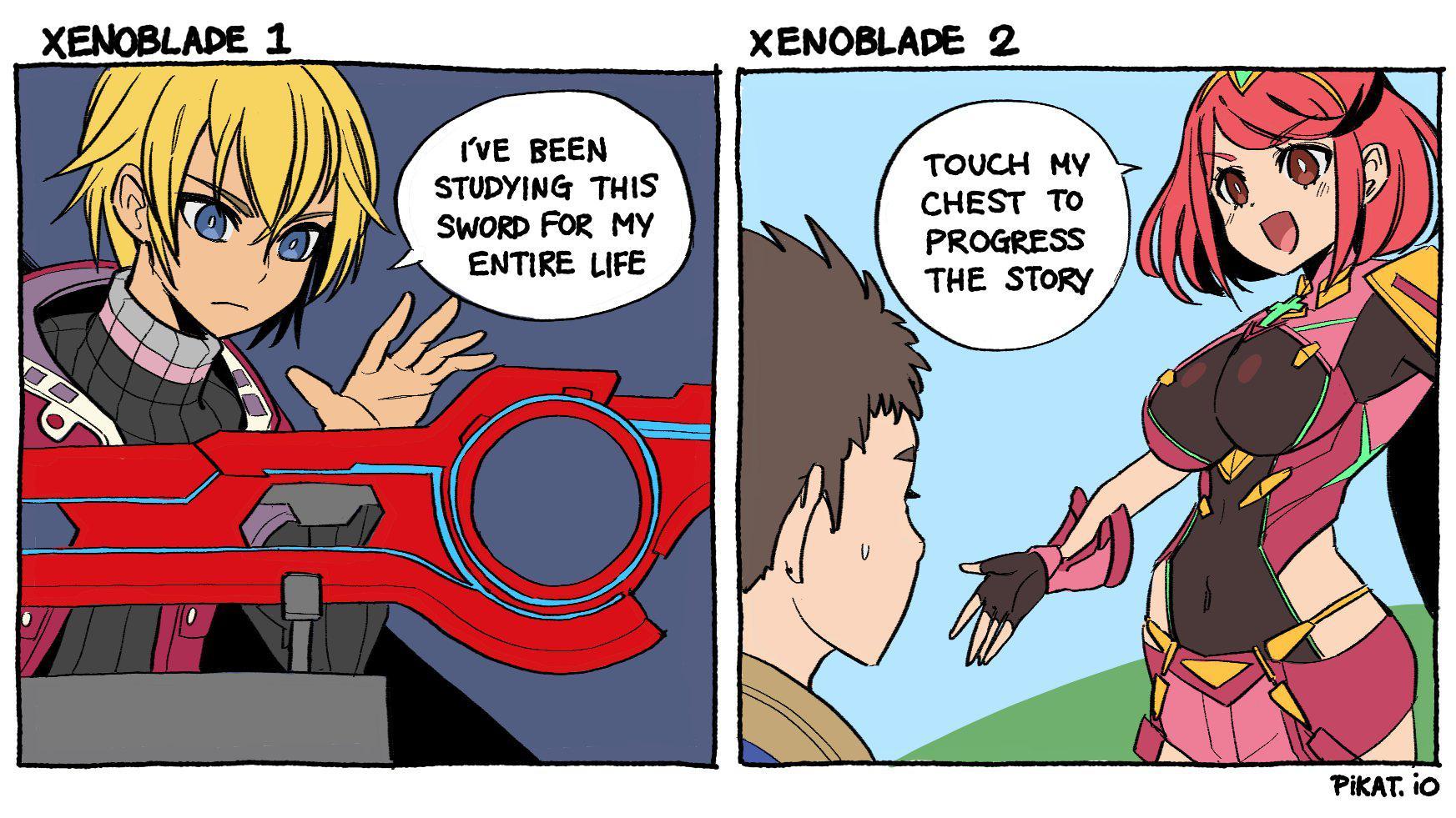 Xenoblade 1 and 2’s approach to introducing a mysterious blade | Scrolller