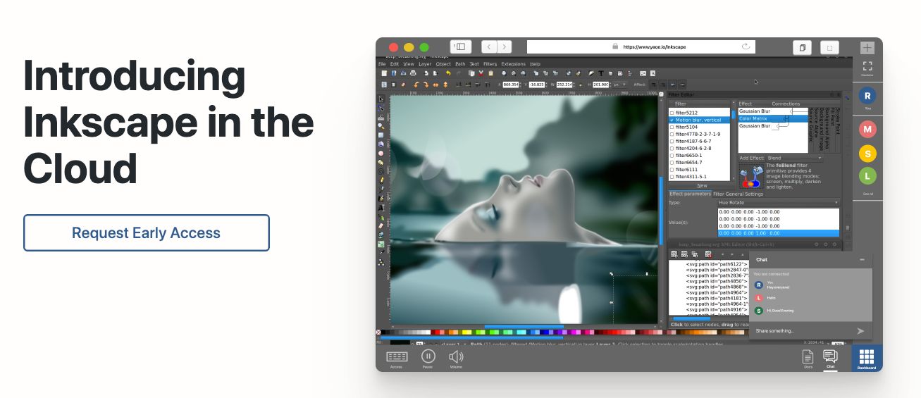 Yaoe introduces Inkscape in the cloud, request early access - https://yaoe.io/inkscape | Scrolller