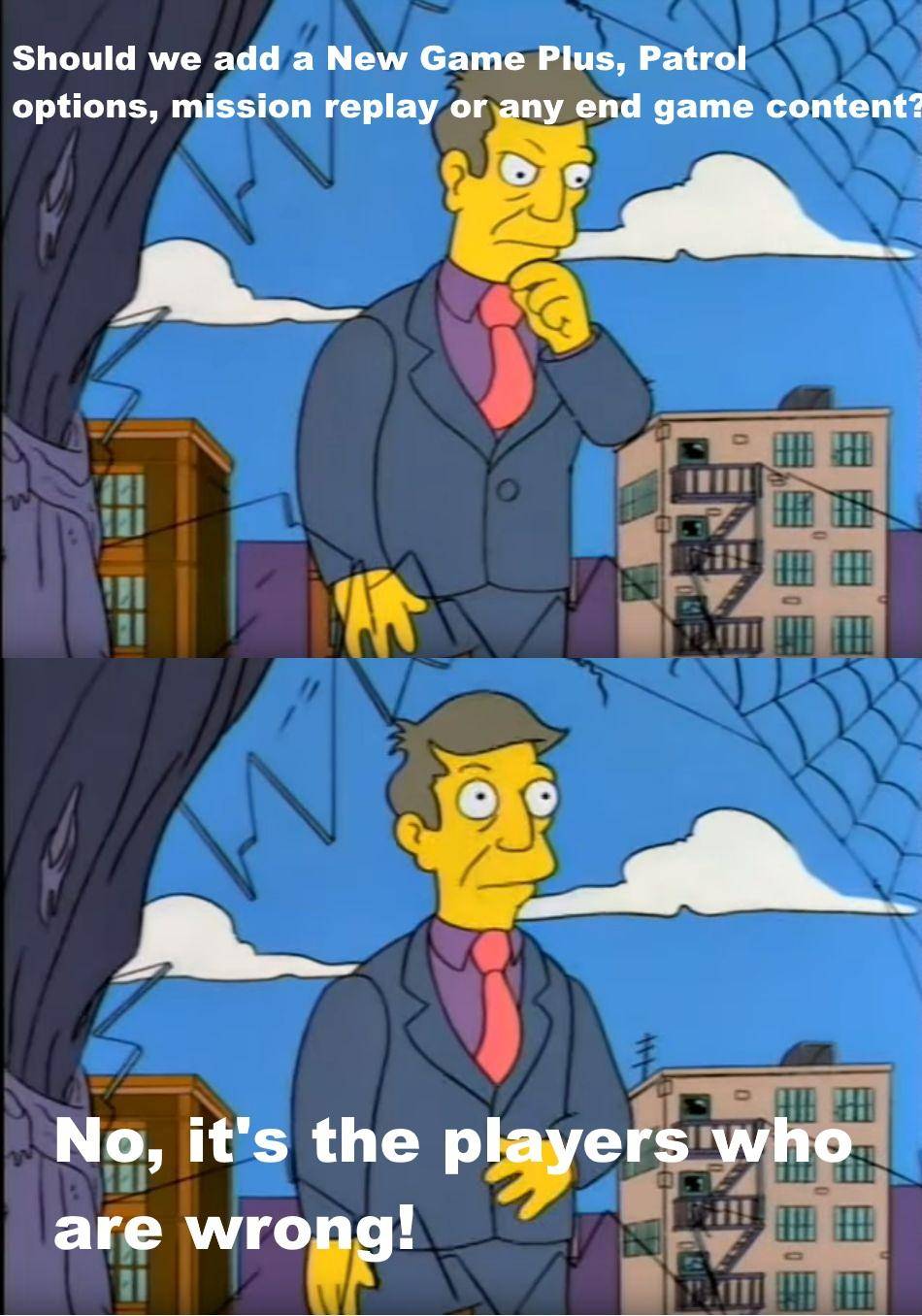 Yet another weekly shitpost about no end-game. | Scrolller