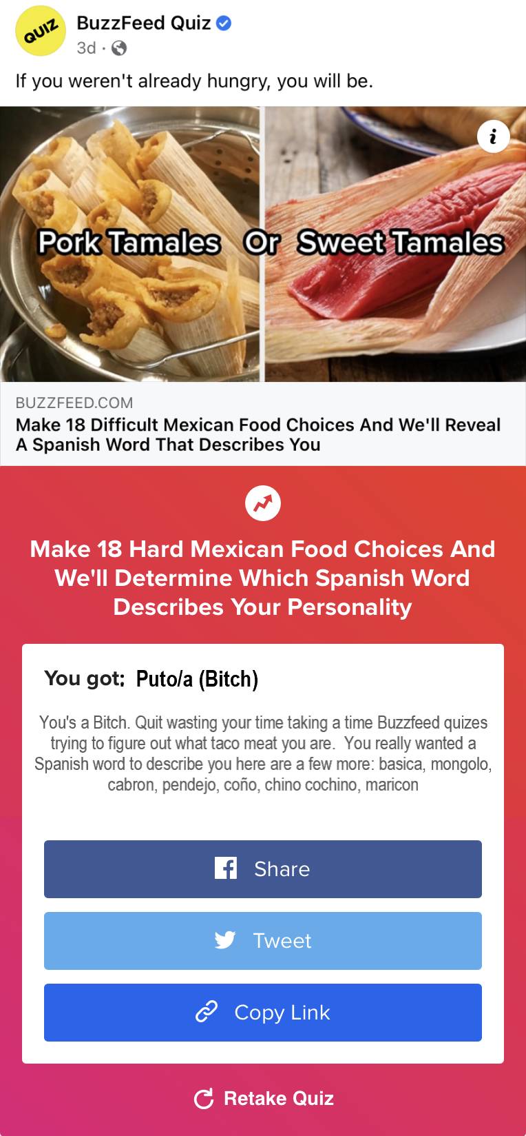 Yet I still took the quiz | Scrolller