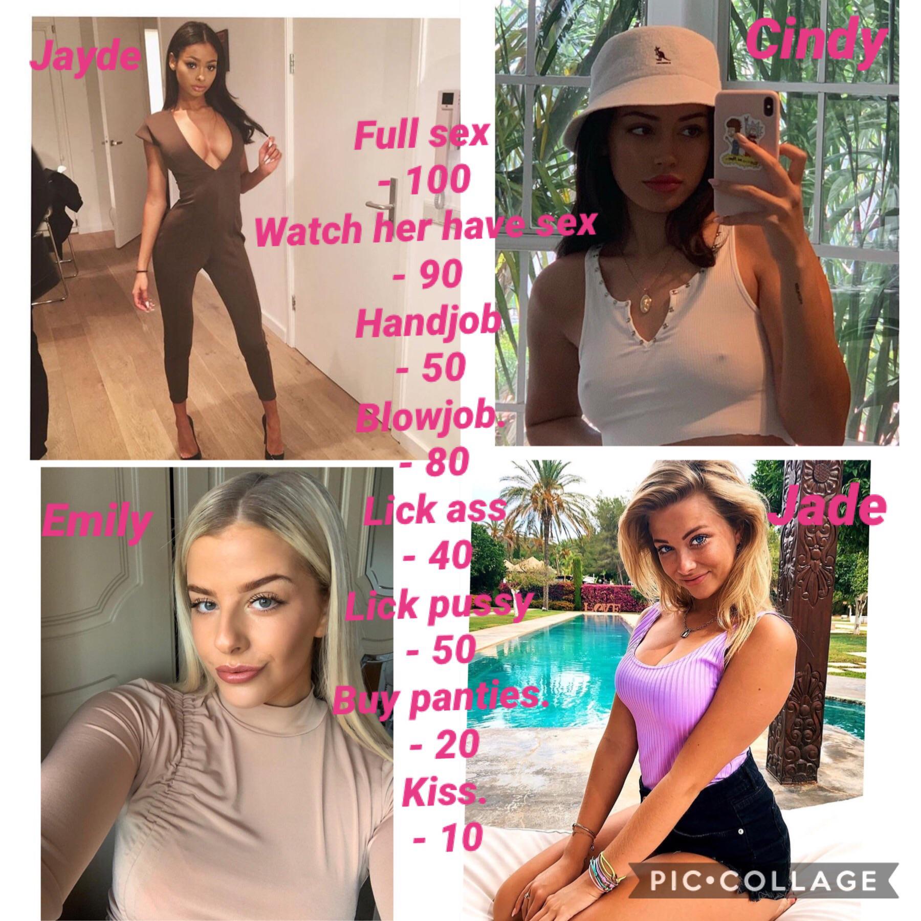 You have just $100 to spend on all four(not 100 for each). What do you choose to do? Kik your ...