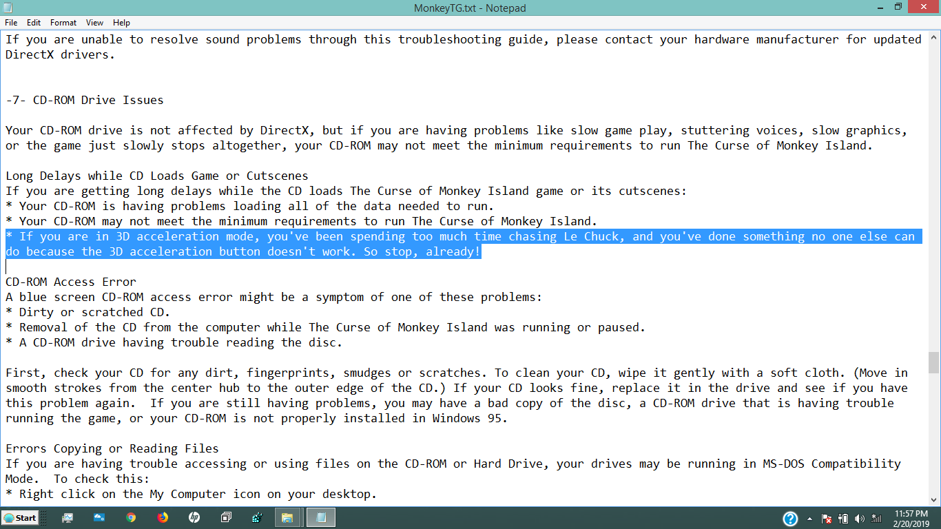 you know you have been playing too much monkey island when you think ...