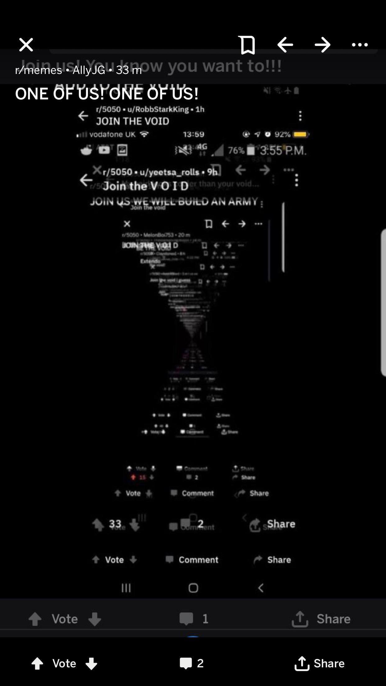 YOU MUST JOIN THE VOID | Scrolller