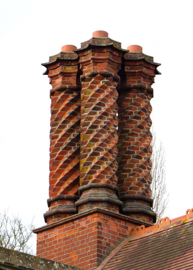You think your chimneys are good? Three twisted chimneys at Five Arrows, Waddesdon, England ...