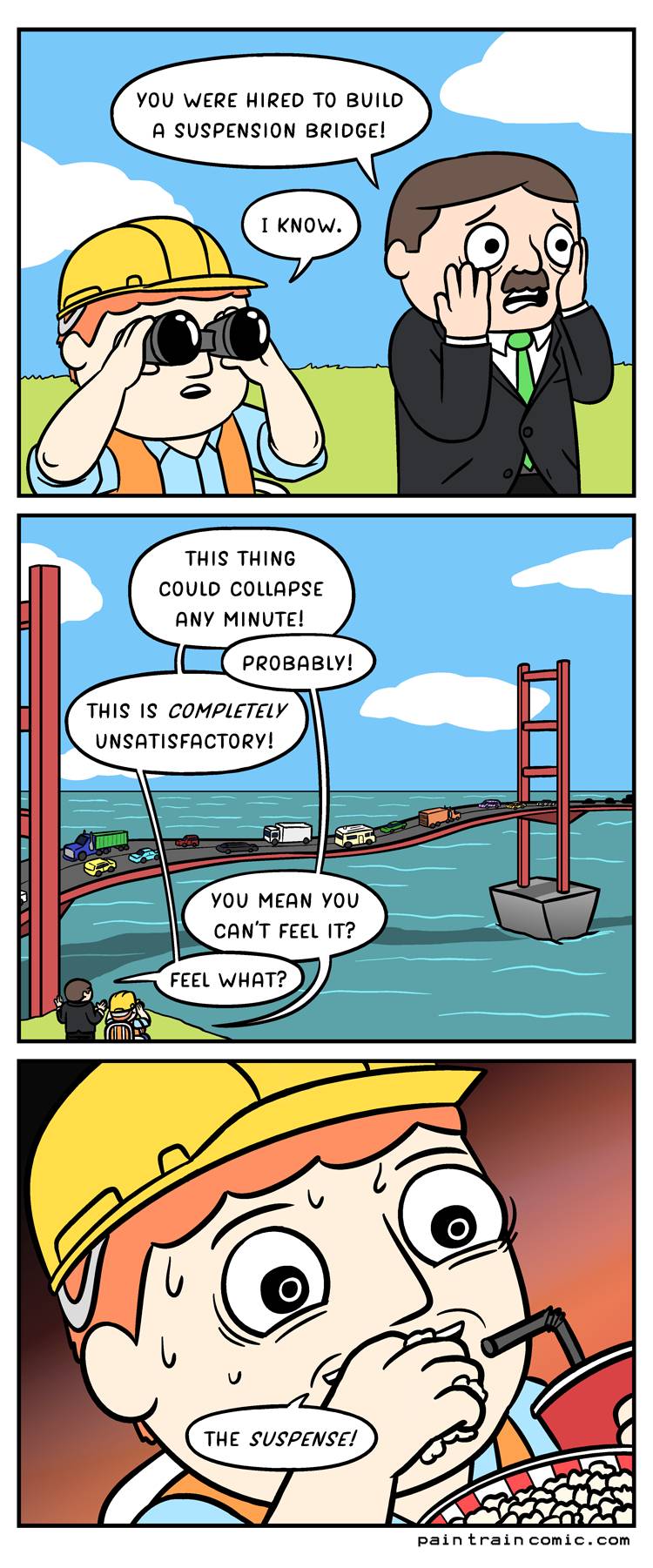 You were hired to build a suspension bridge! | Scrolller