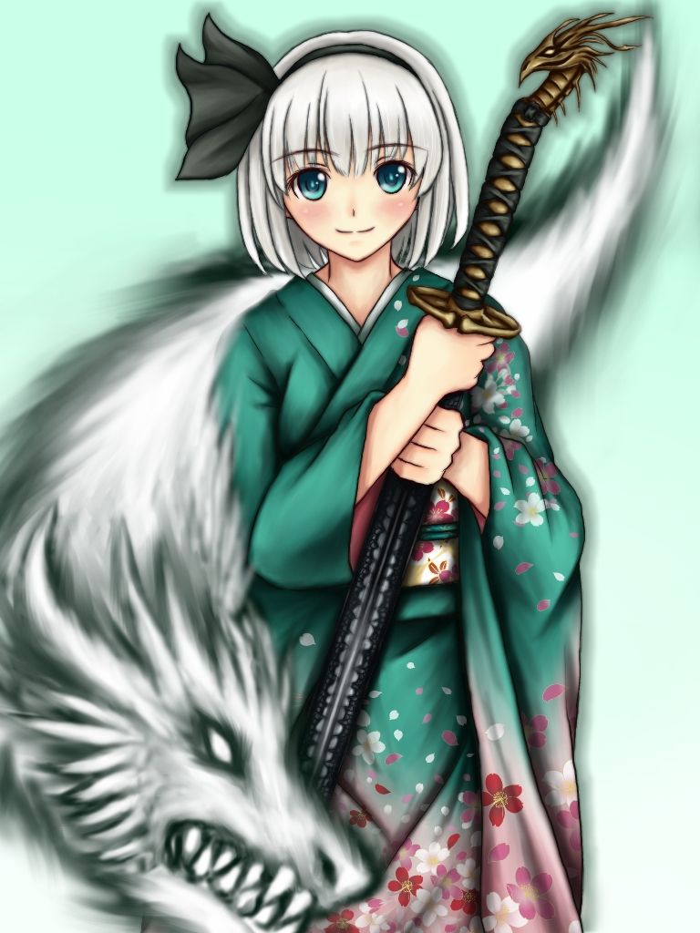 Youmu and her Dragon Sword. - 392 | Scrolller