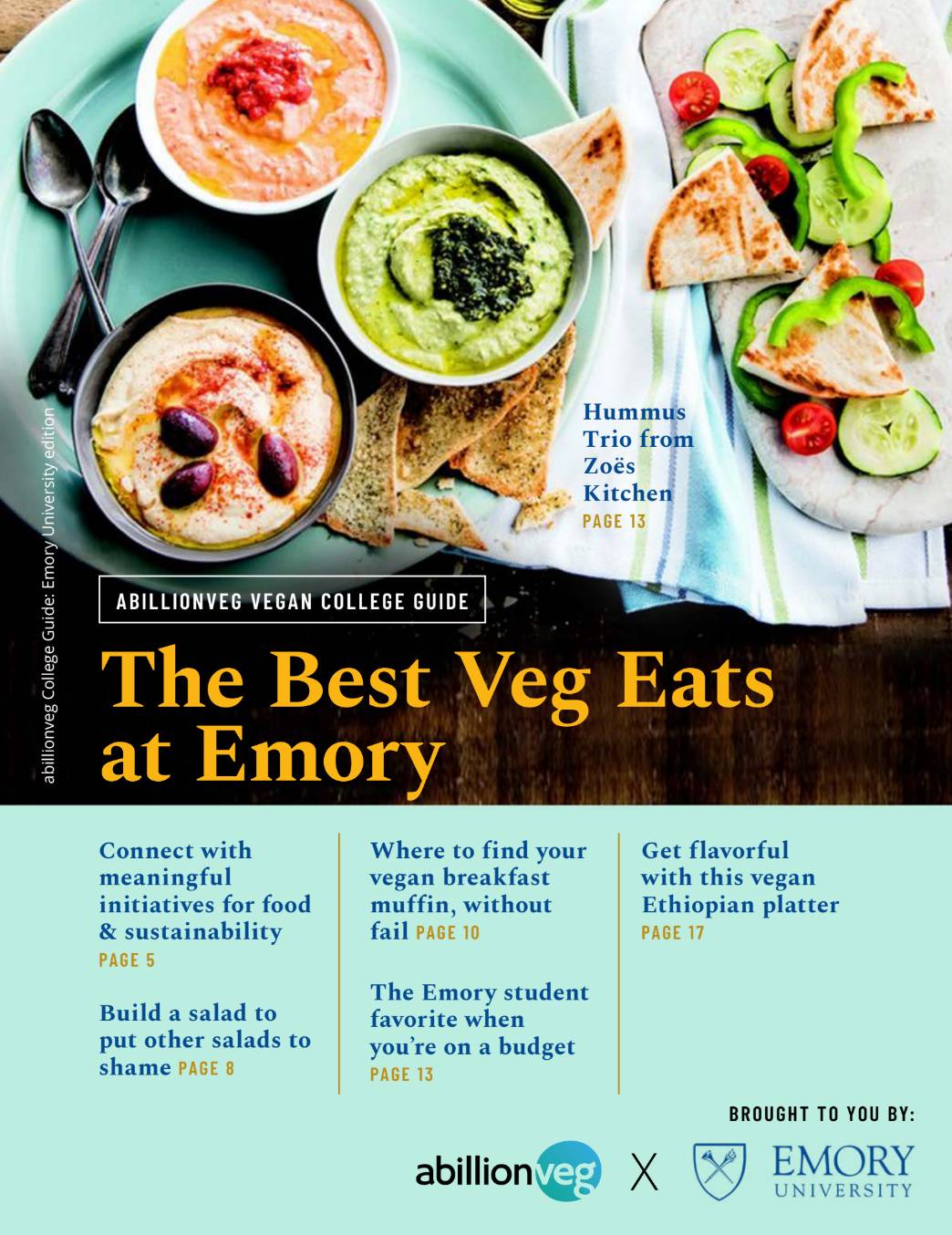 Your guide to eating vegan/healthy/more sustainably at Emory University, link to view or ...