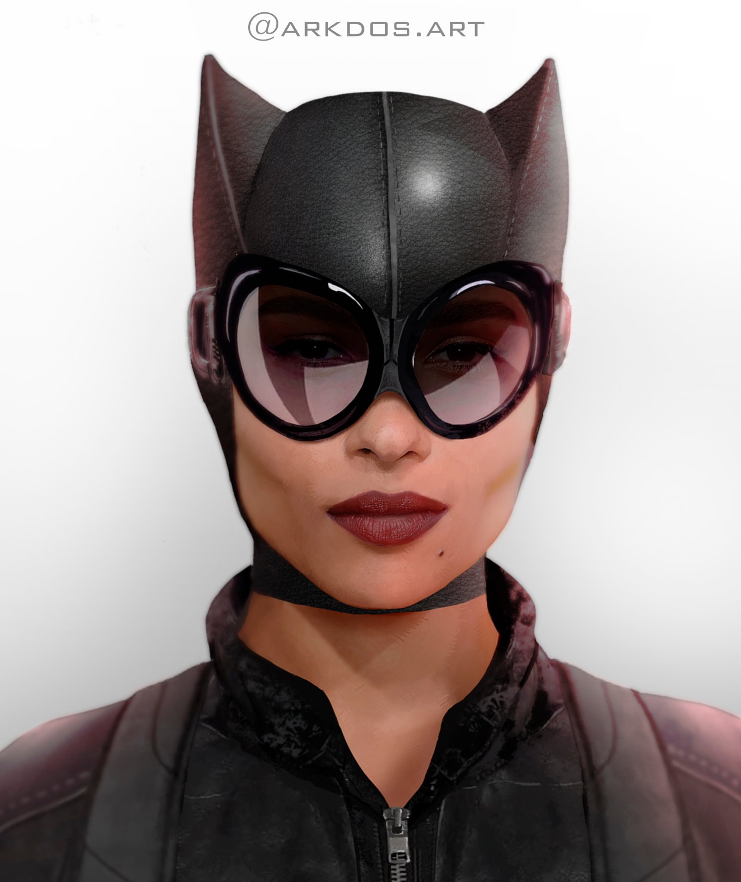 Zoë Kravitz as Selina Kyle. Art by @arkdos_art - Twitter, @arkdos.art - Instagram | Scrolller