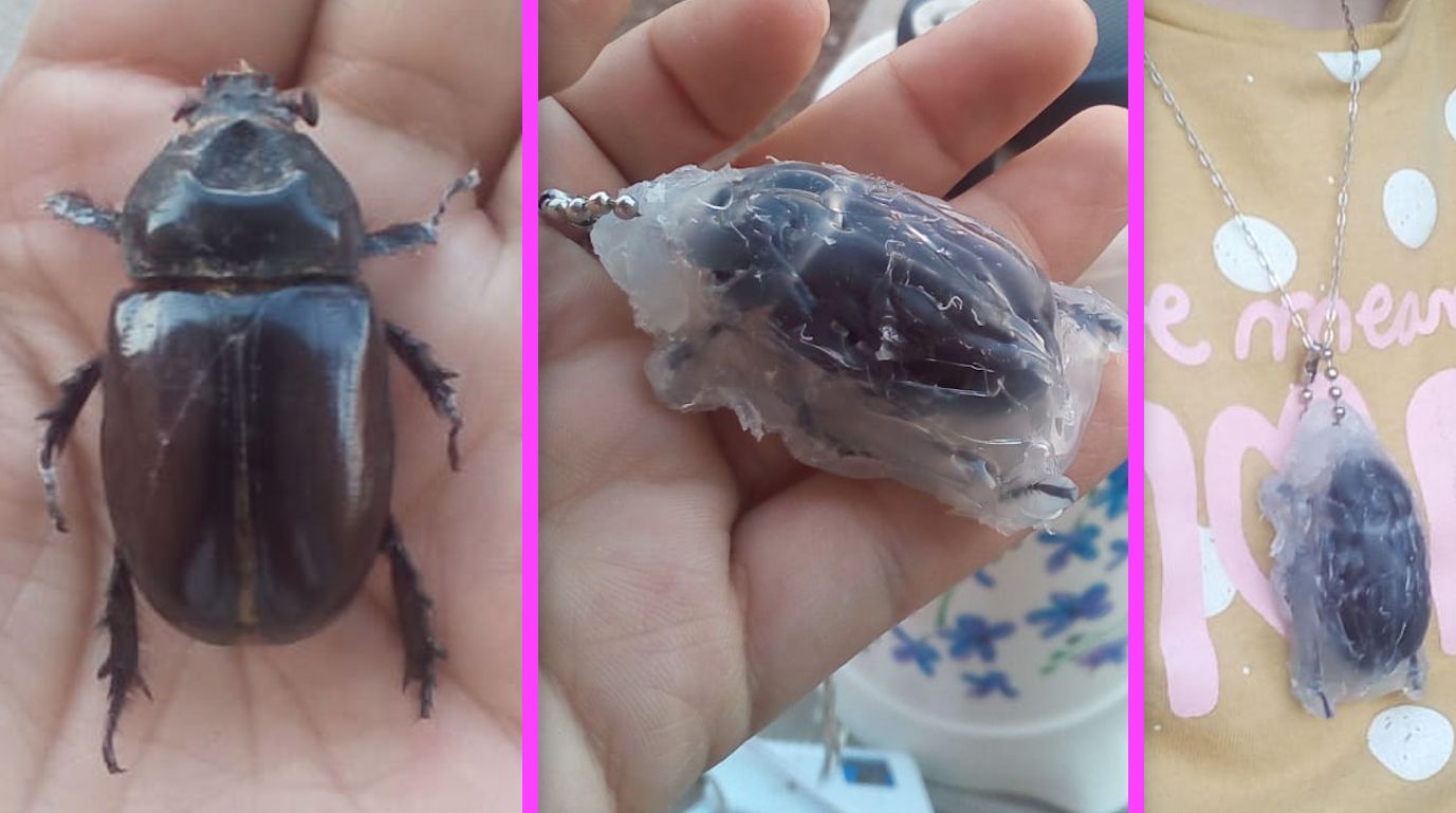 Hot glue bug pendant | Scrolller