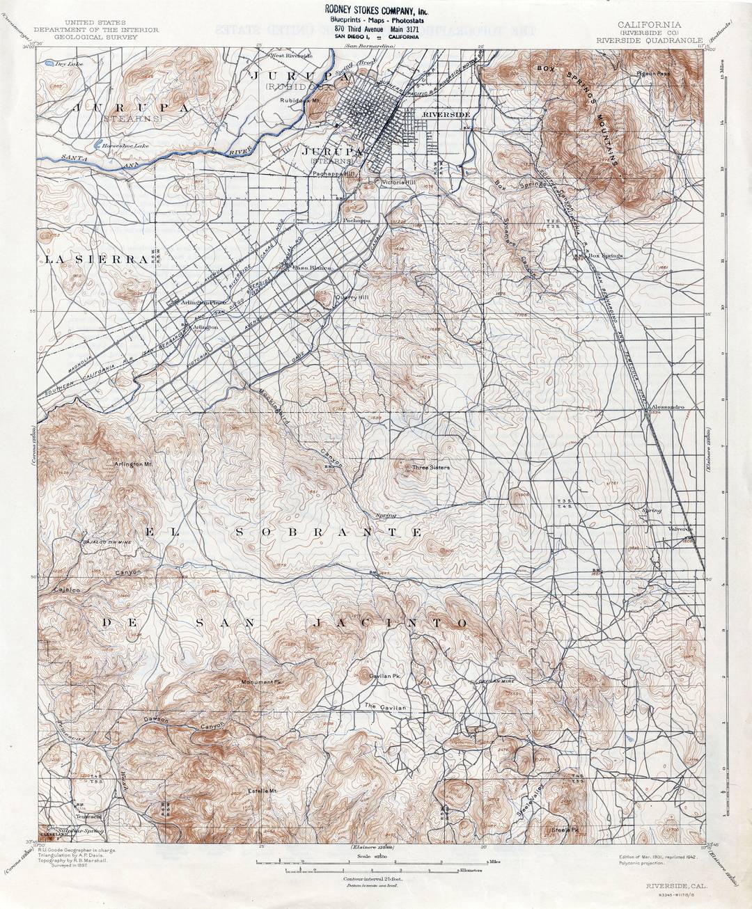1897 topo map, Riverside | Scrolller