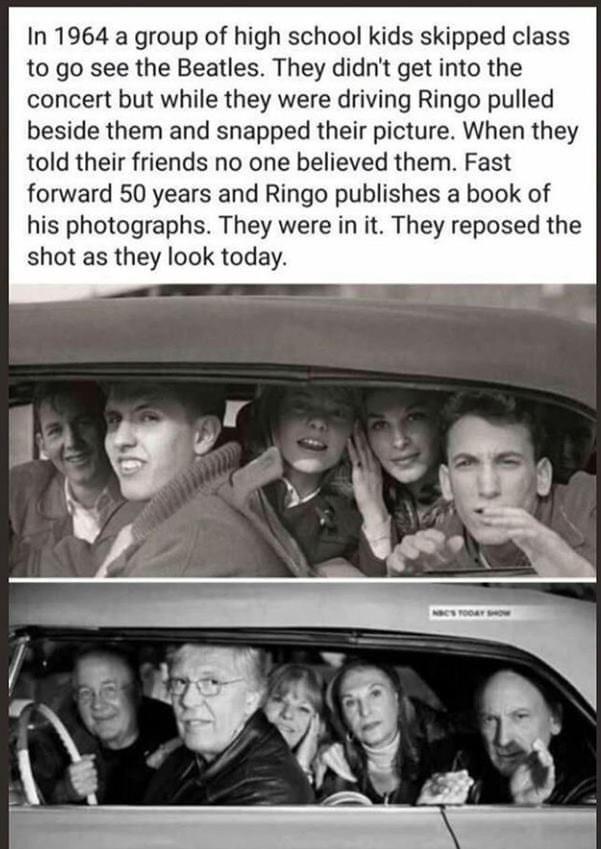 1964 photo taken by Ringo Starr and 50 years later | Scrolller