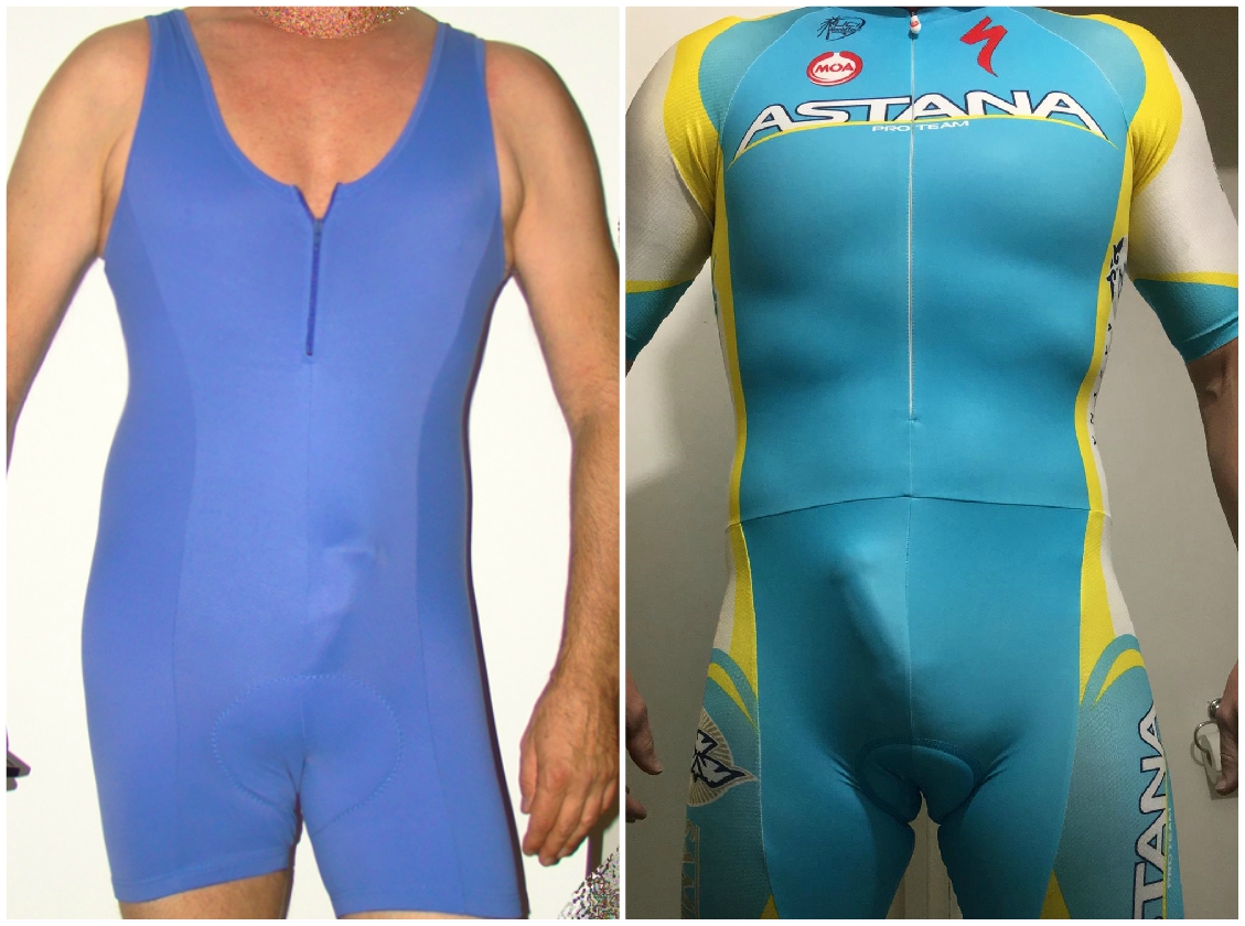 2 guys in cycling suits with bulges | Scrolller