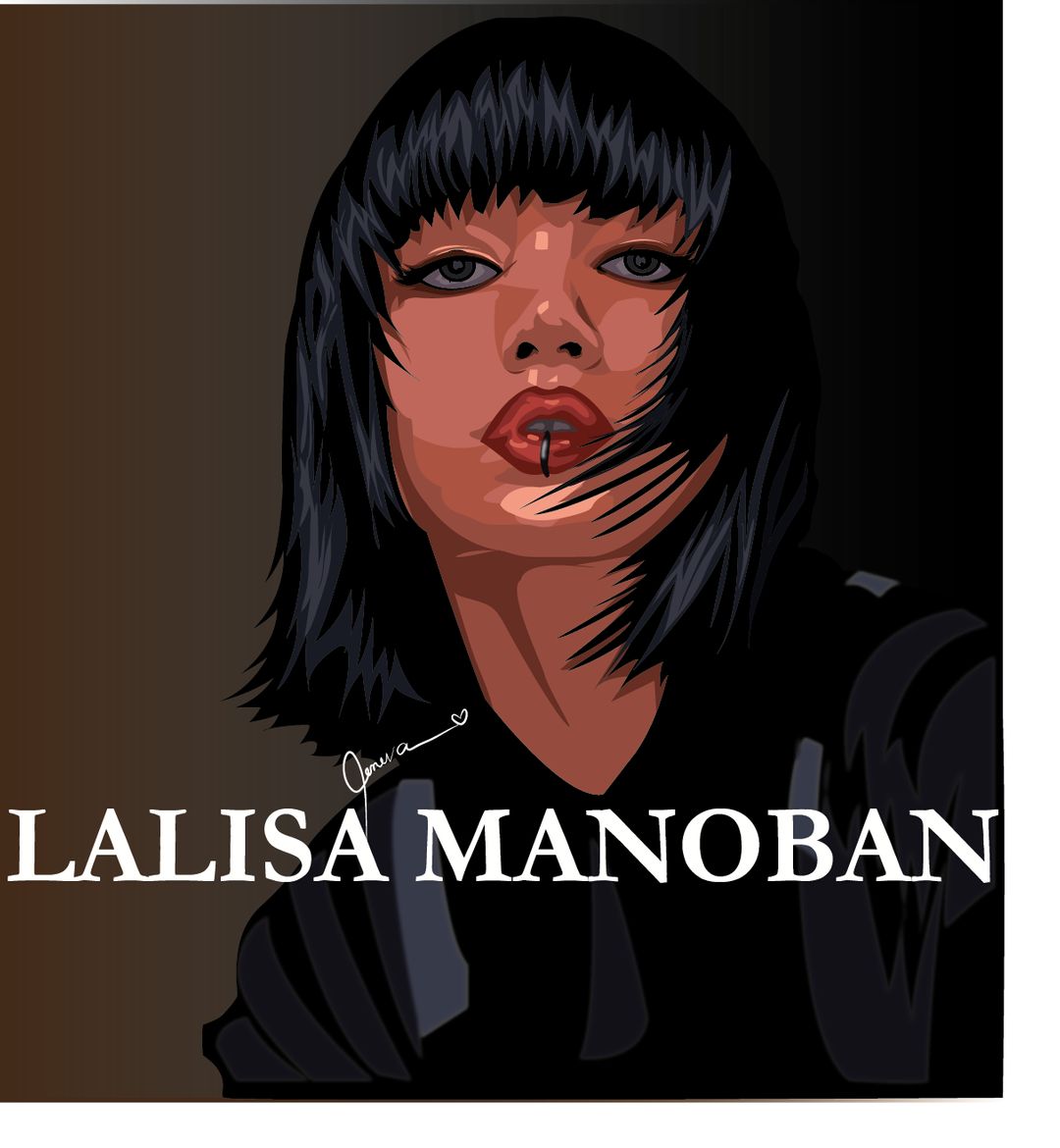 201106 Lalisa Manoban My First Portrait Fanart in AI( Vector Art ) | Scrolller