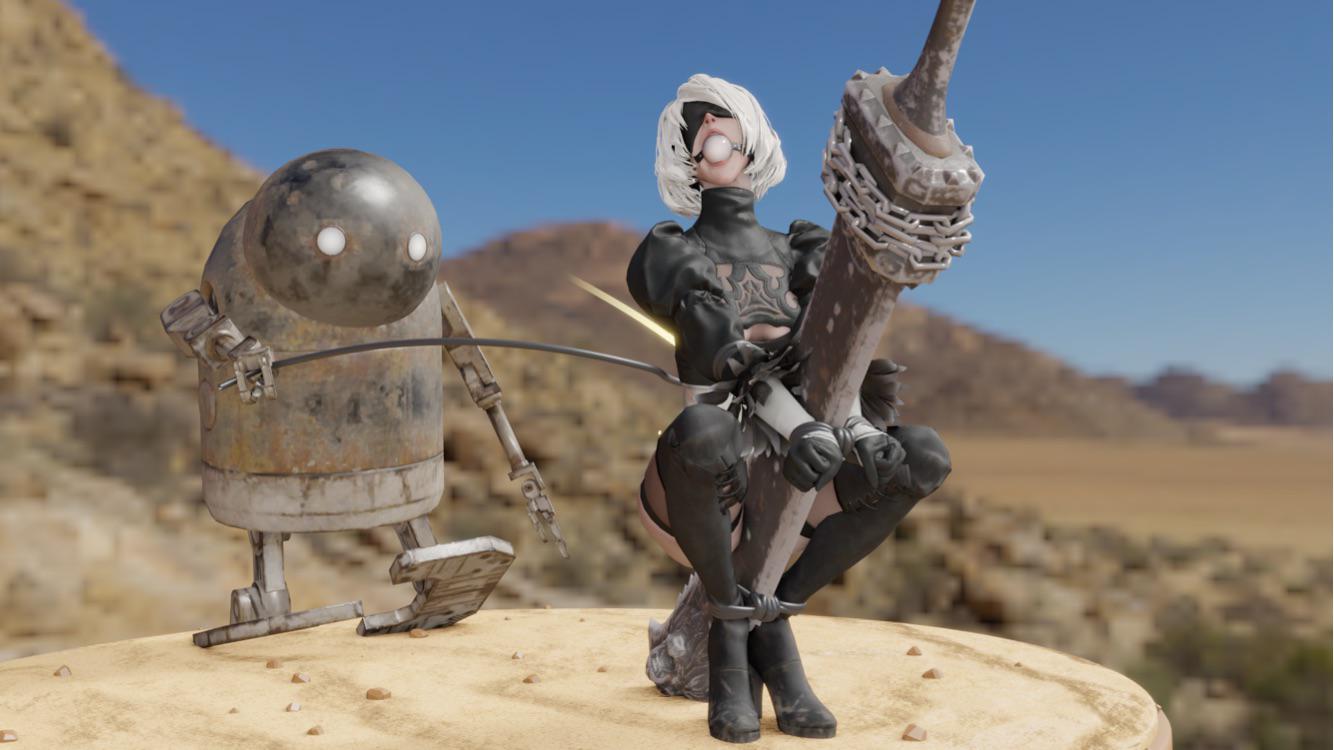 2B Bondage 3D Render by ForAMouthful | Scrolller