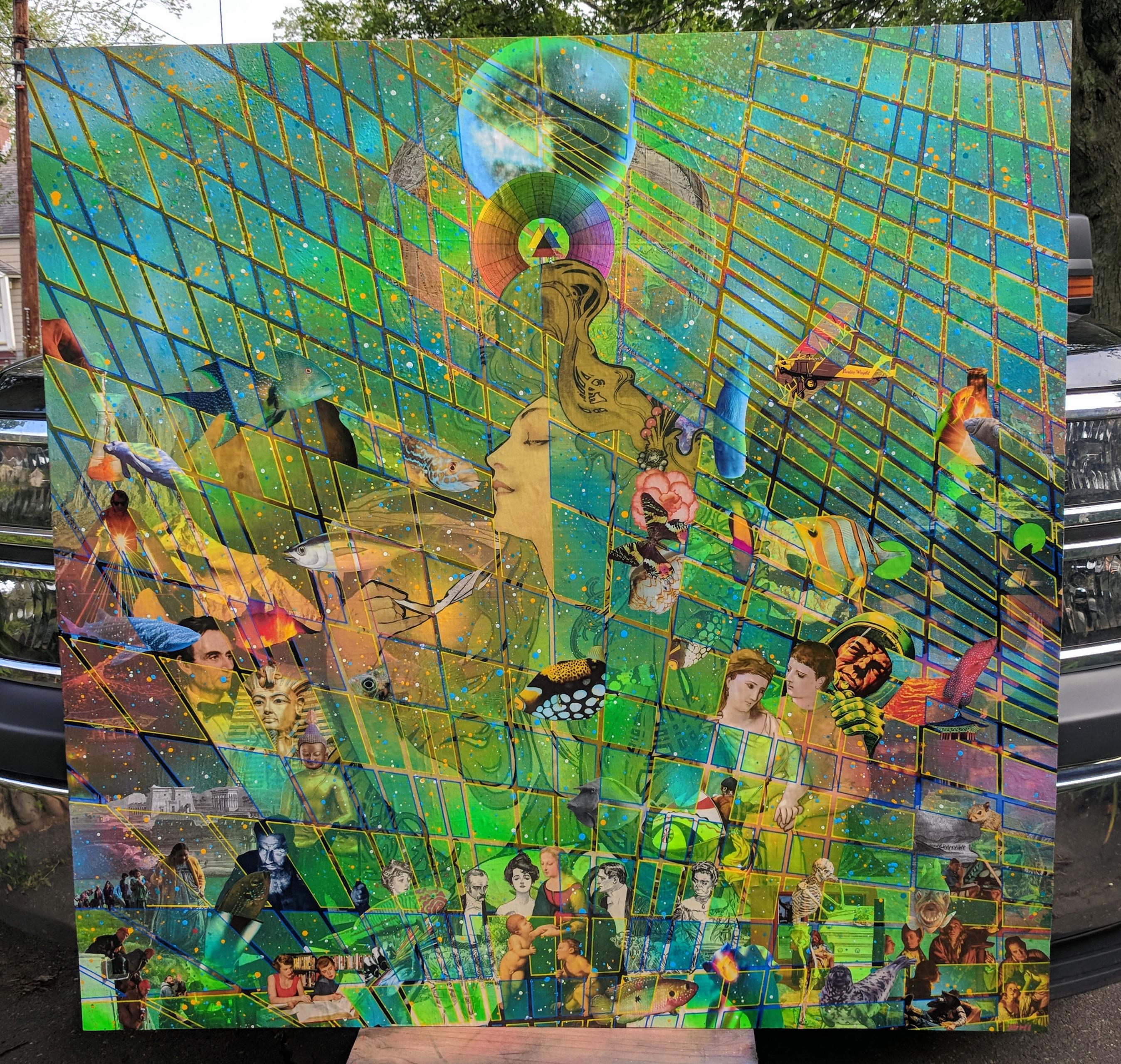 4'x4', collage and paint, [analog] | Scrolller