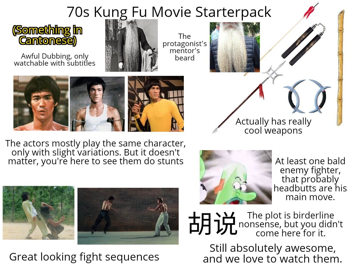70s Kung Fu Movie Starterpack | Scrolller