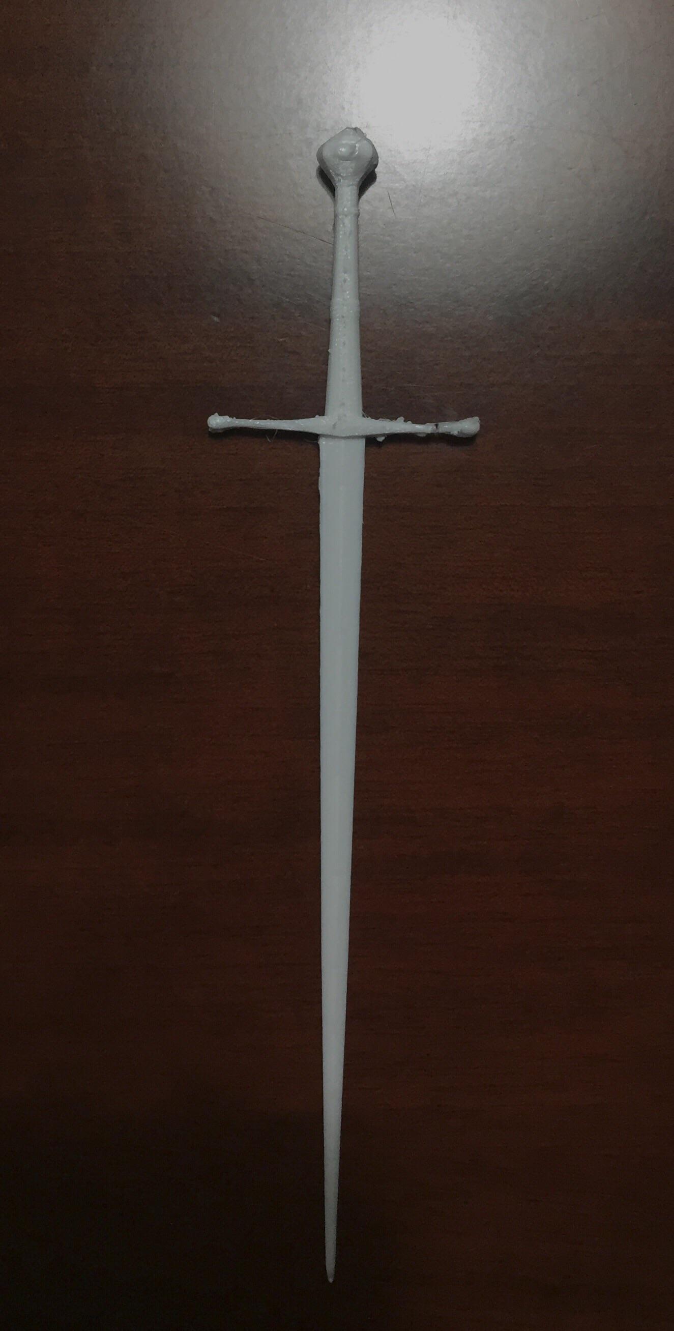 A 3D print of a late medieval longsword I can use as a toothpick | Scrolller