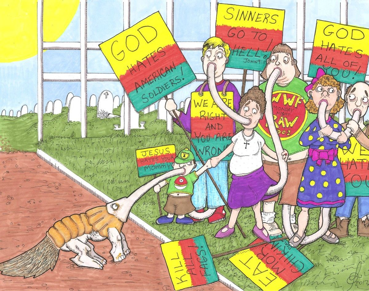 A creature that eats dirty things decided to visit the Westboro Baptist Church. (oc) | Scrolller