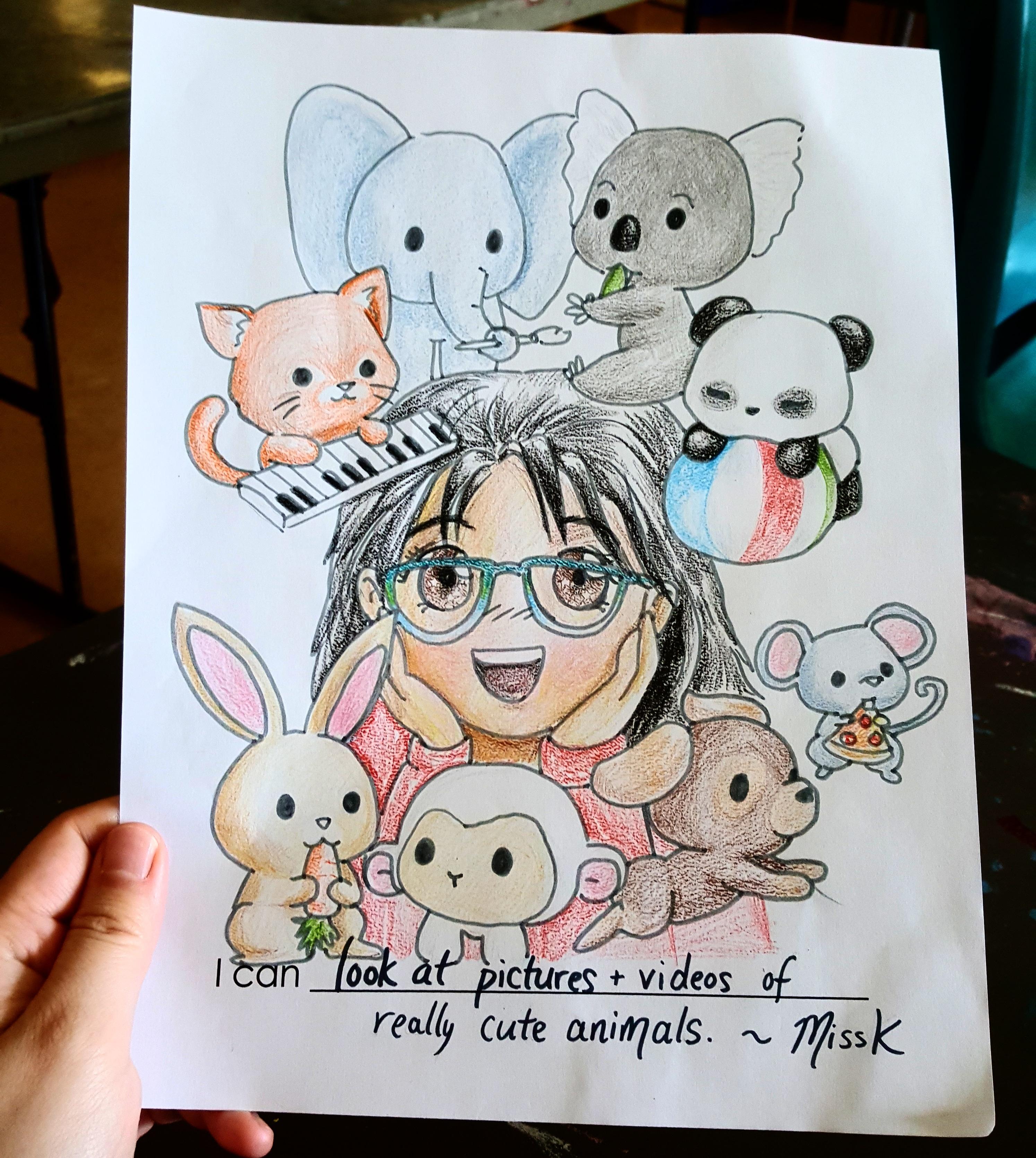 A drawing I did along with my students for a wellness/mindfulness activity ^_^ | Scrolller