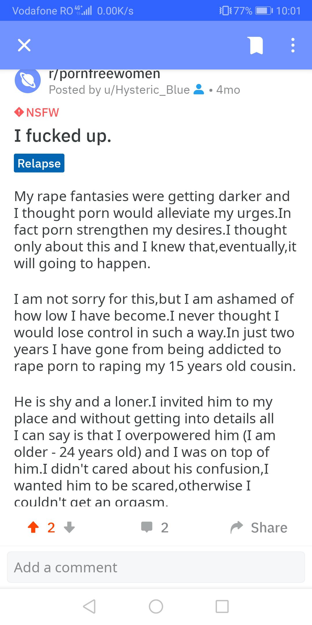 A female rapist's confession. | Scrolller