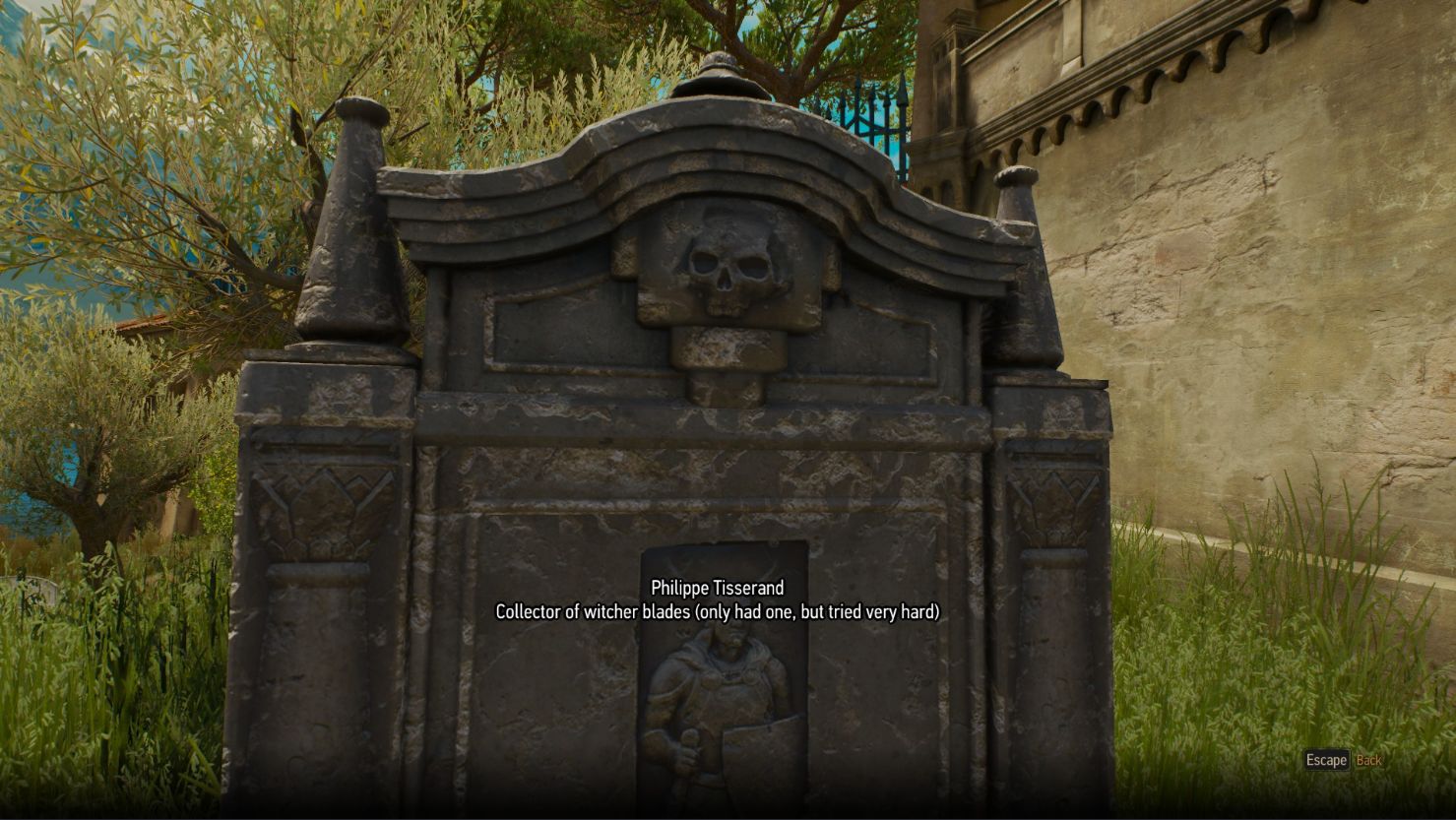 A grave in ther witcher 3 made me laugh. I love the little details in this game. | Scrolller