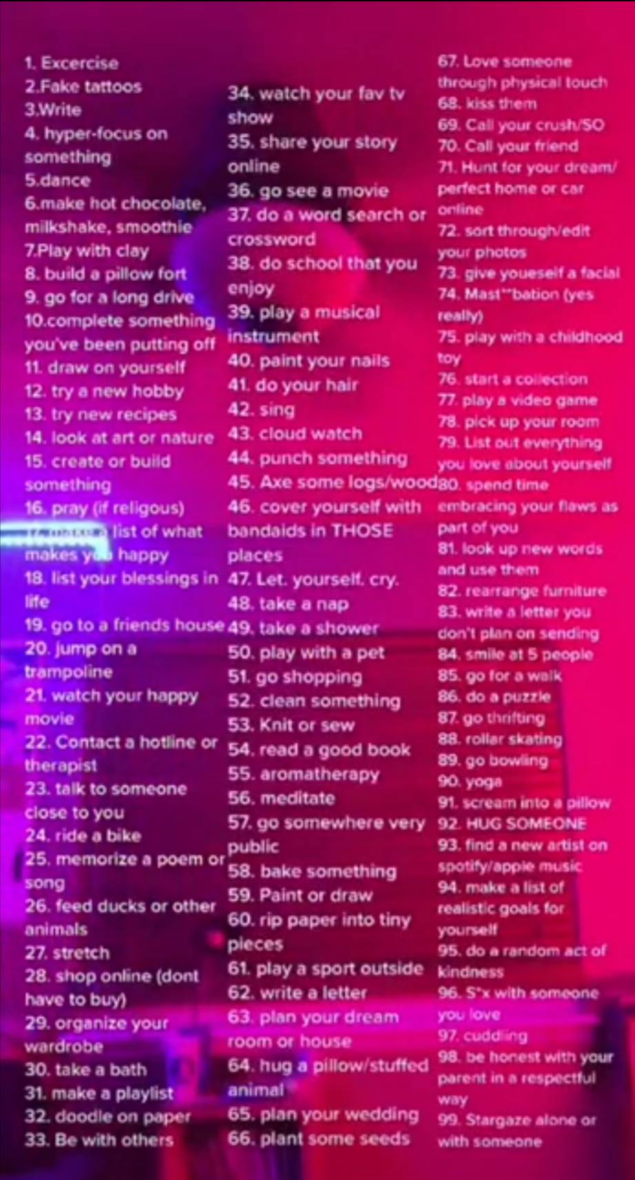 A list of healthy coping mechanisms | Scrolller