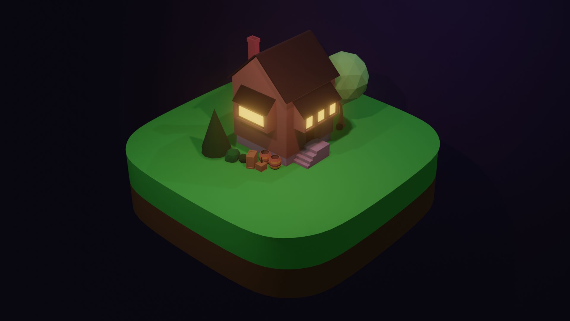 A low poly house. Really happy with how this turned out. | Scrolller
